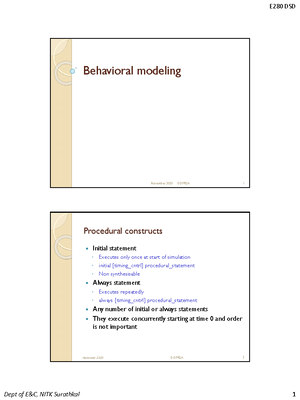 Module 2(DSD) - Digital Design using Verilog On FPGA - Studocu