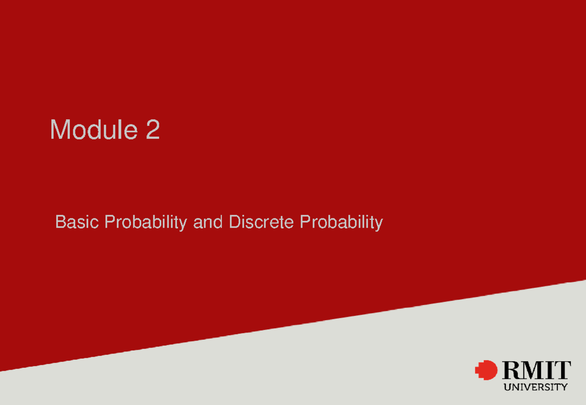 PP (AD) Module 2 2017 C - Module 2 Basic Probability and Discrete ...