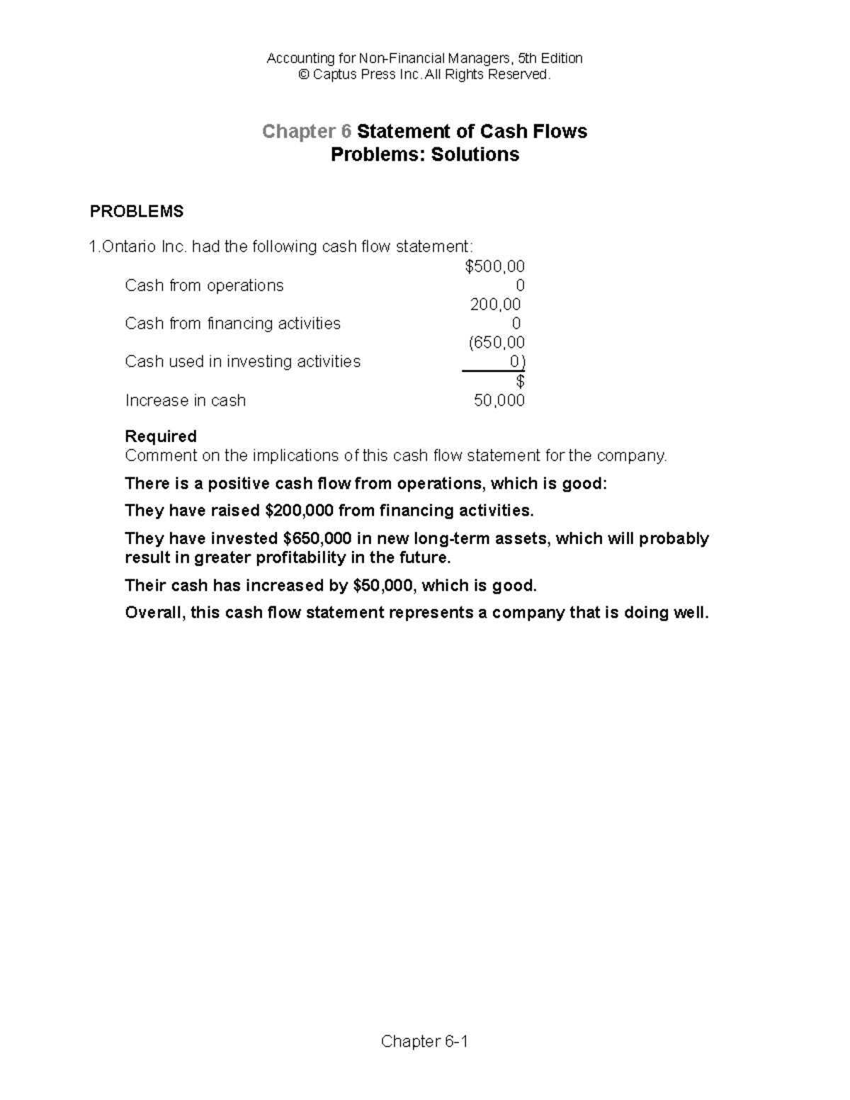 Ch 6 solutions from course outline - © Captus Press Inc. All Rights ...