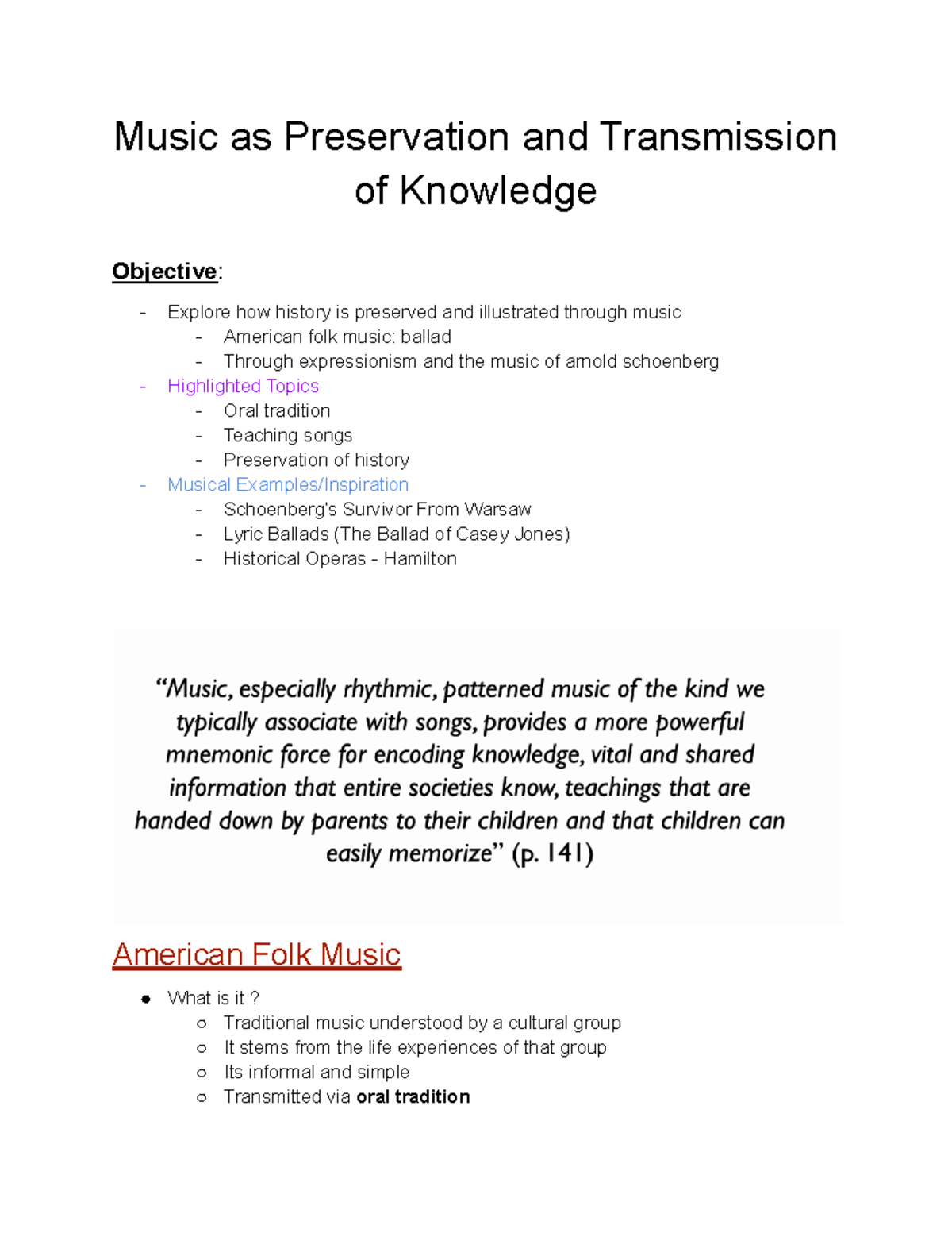6 23 Music as Preservation and Transmission of Knowledge - Music as ...