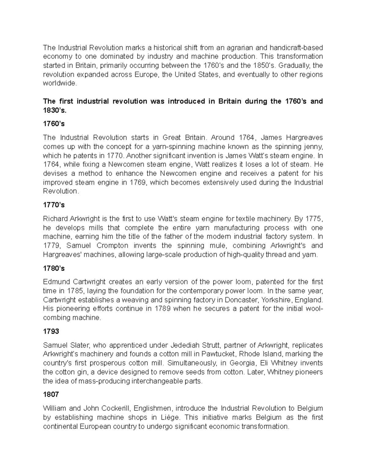 Industrial-Revolution - The Industrial Revolution marks a historical ...