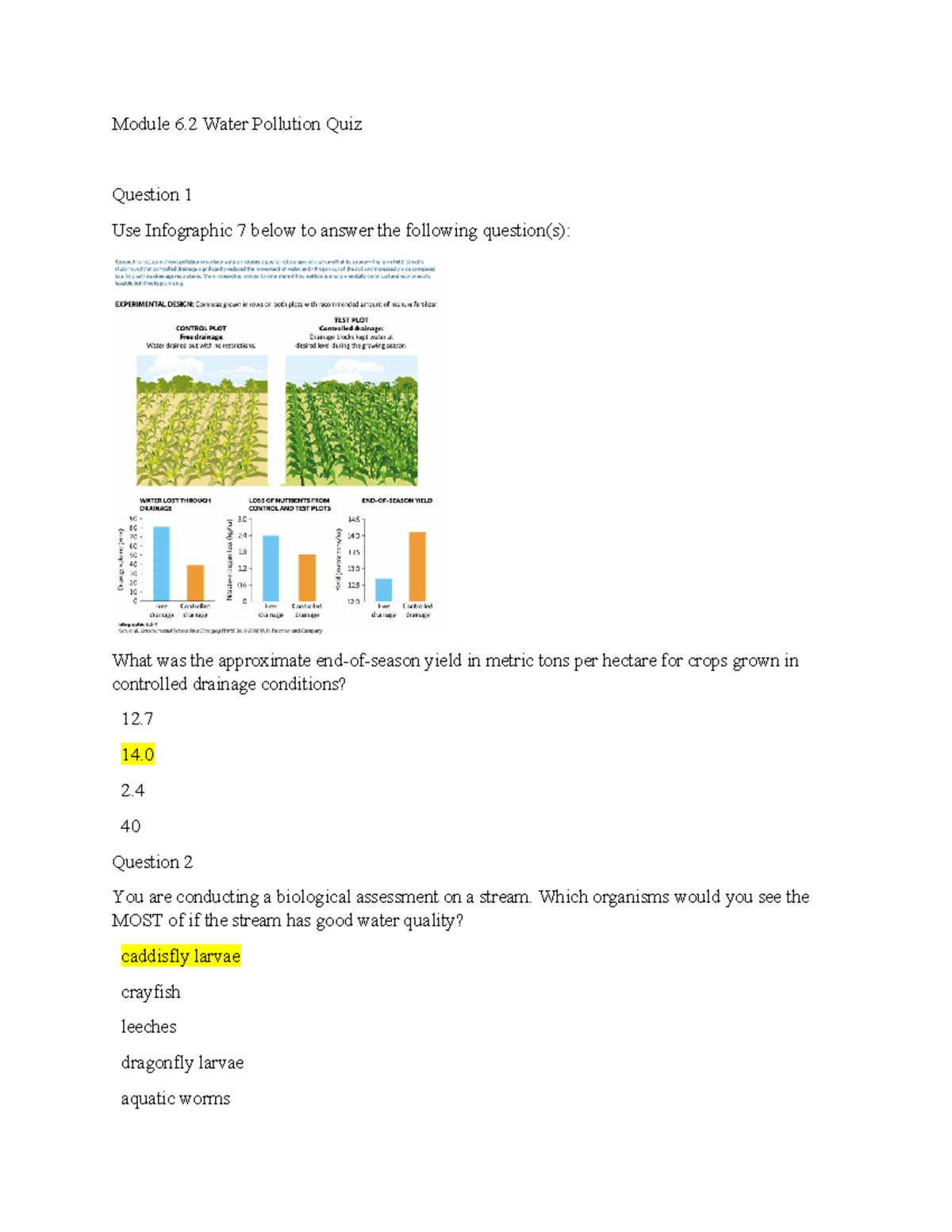 Module 6.2 Water Pollution Quiz - Module 6 Water Pollution Quiz ...