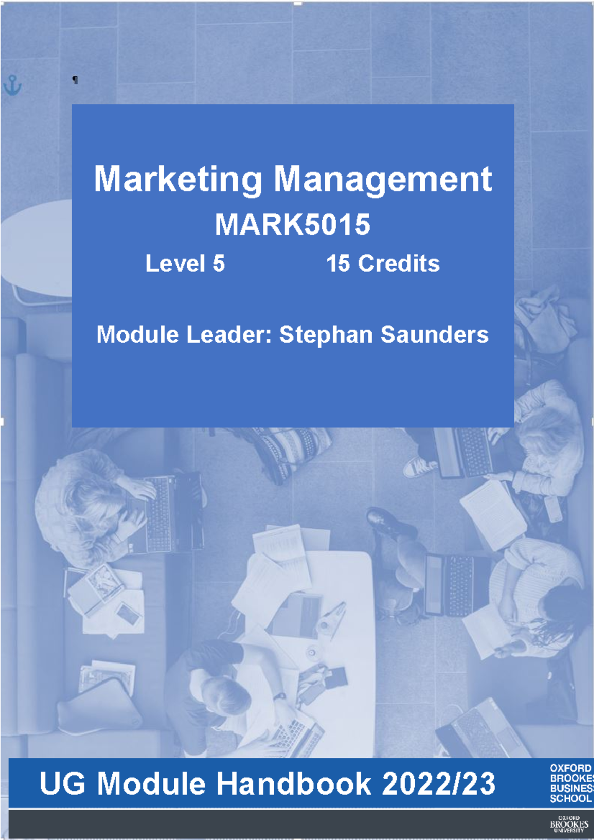 5015 Module Handbook September 2022 - UG Module Handbook 2022 ...