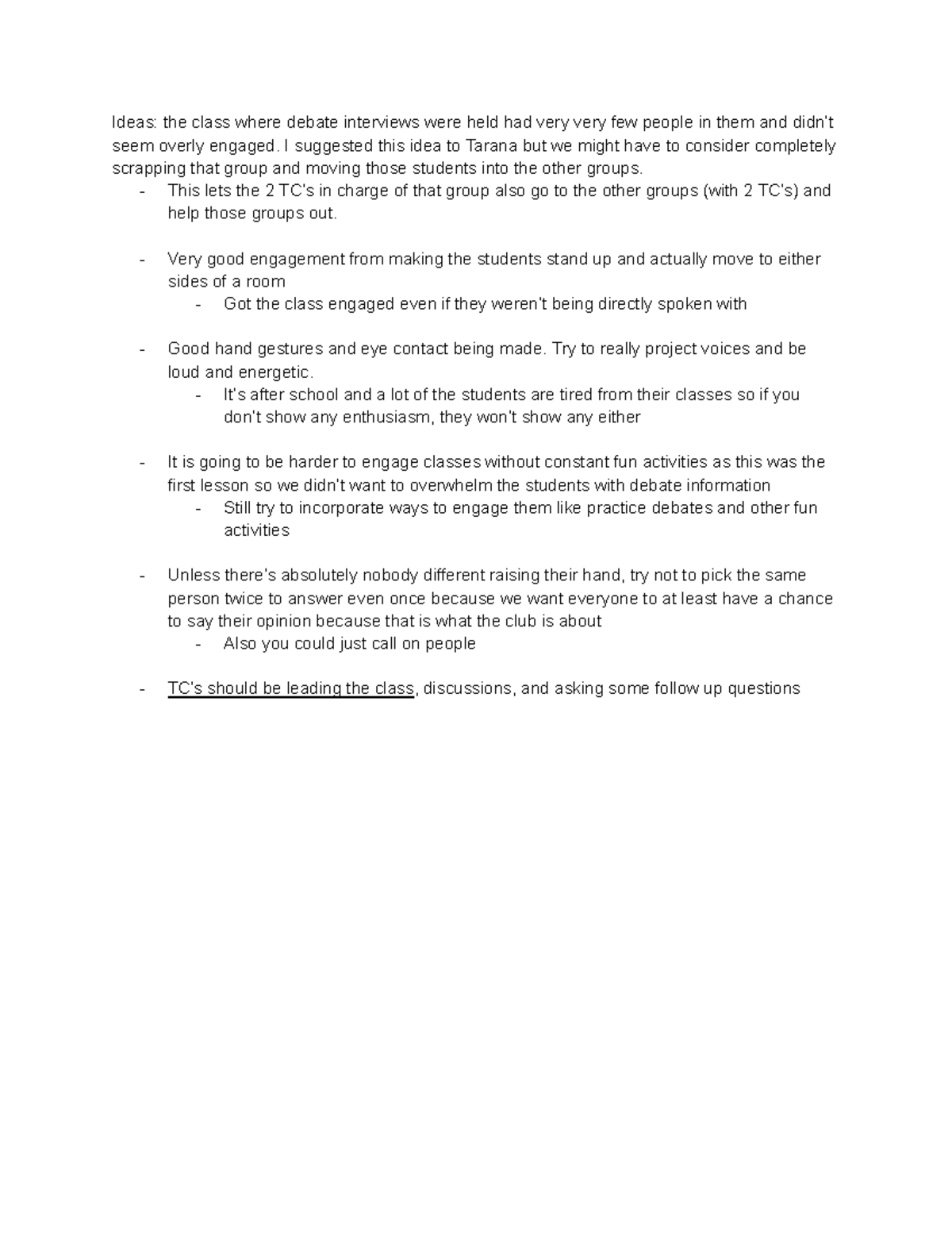 British Parliamentary Debate Structure Notes - Ideas: the class where ...