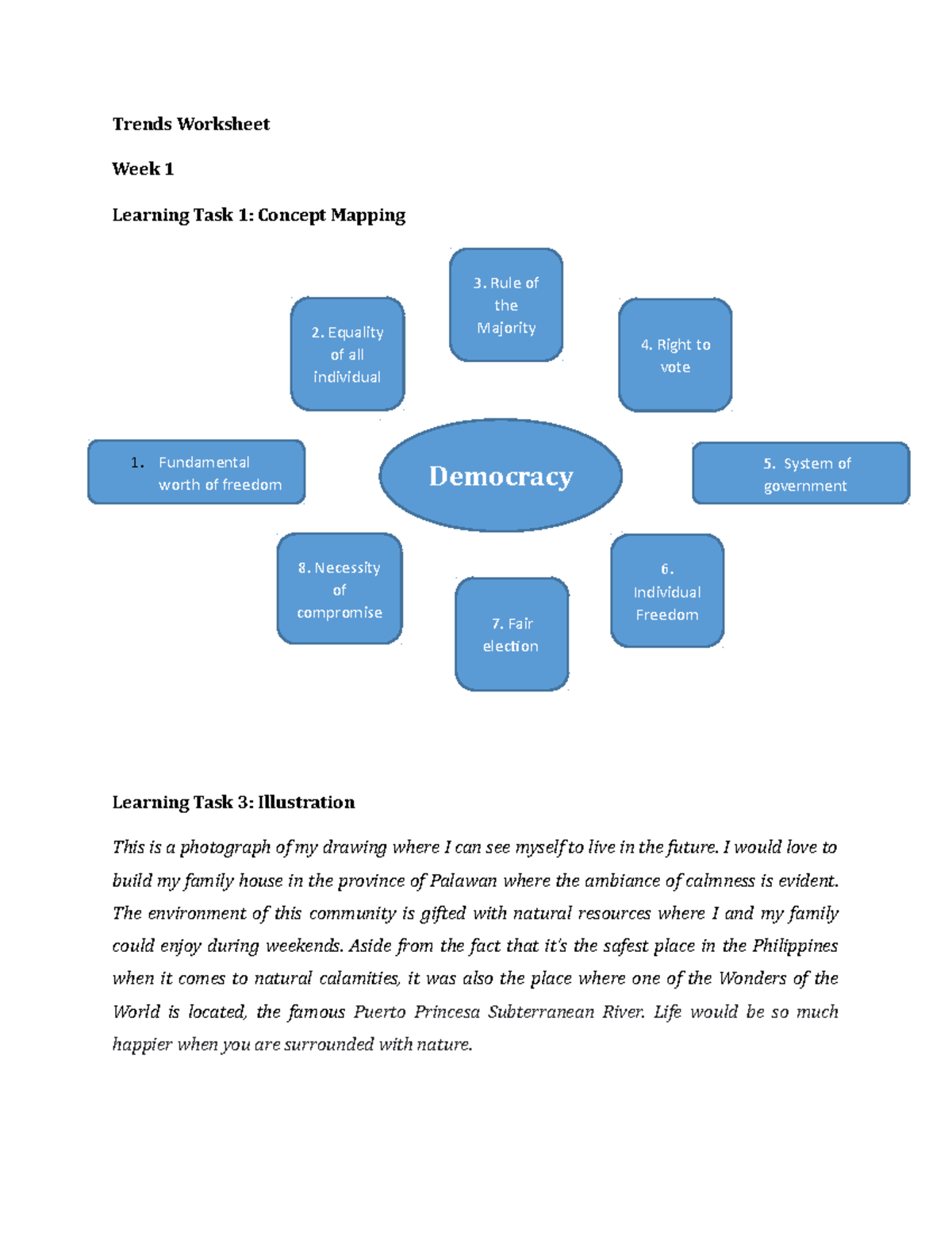 Week 1 - Learning task for week 1 of the course - Trends Worksheet Week ...