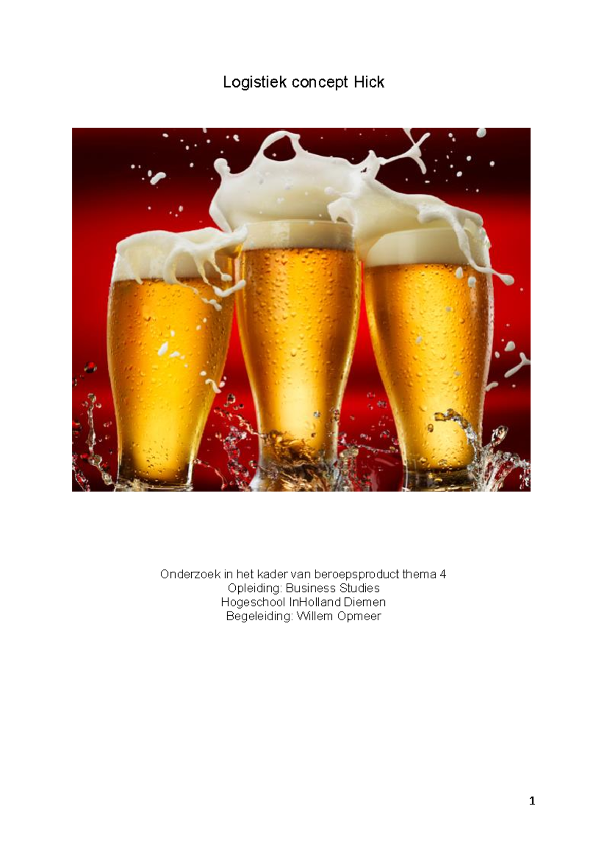 Logistiek concept Hick - - Studeersnel