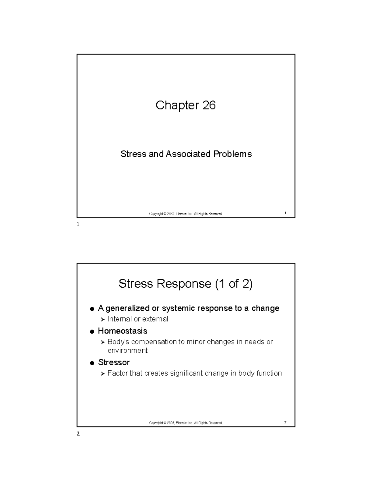 26 Stress and Associated Problems - ####### 1 Chapter 26 Stress and ...