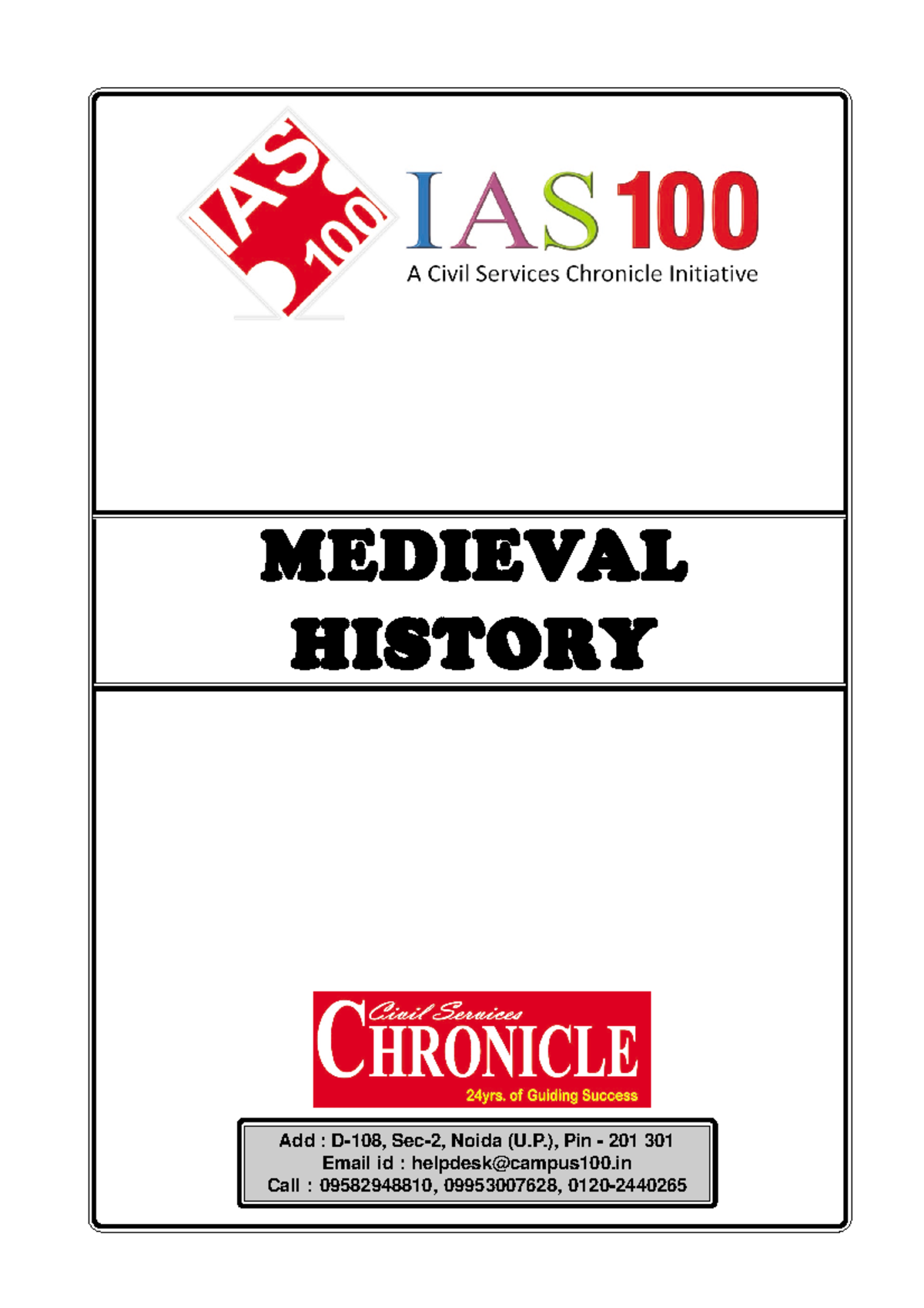 Medieval History - notes for upsc exam , full notes pdf - Add : D-108 ...