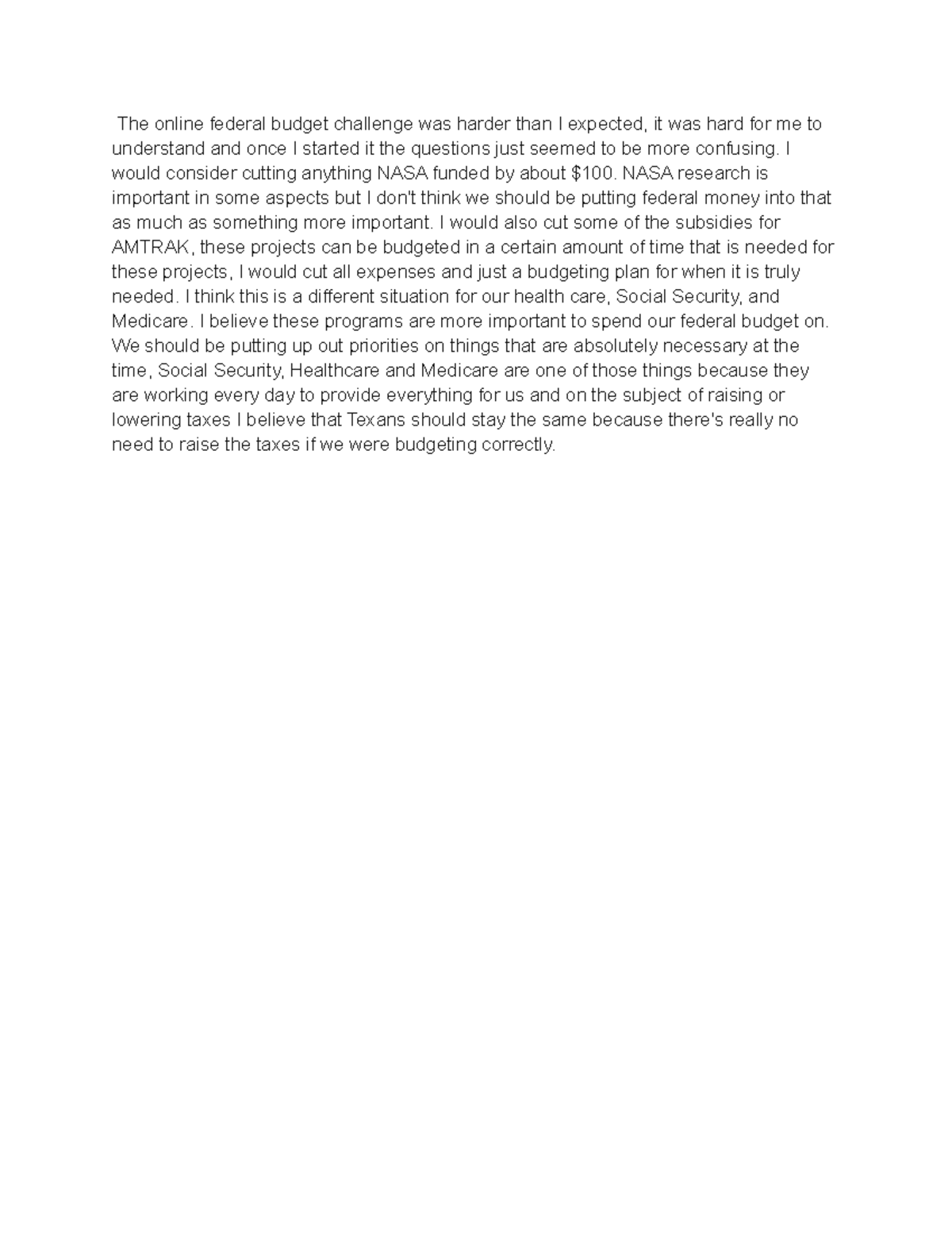 Upload Assignment Week 7 - balance the federal budget - The online ...