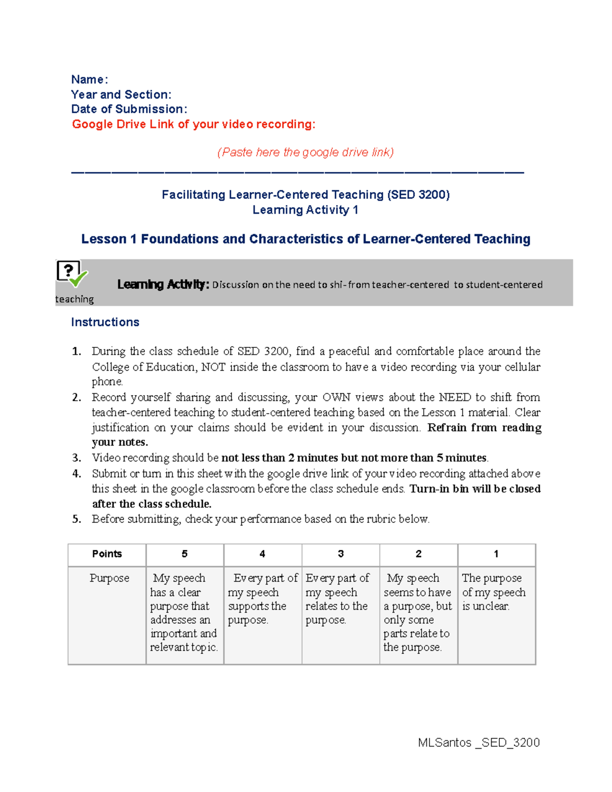 Docs - jgigkhig.iu - Name: Year and Section: Date of Submission: Google Drive Link of your video ...