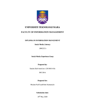 Individual Assignment IMD 315 - INDIVIDUAL ASSIGNMENT IMD 315 ...