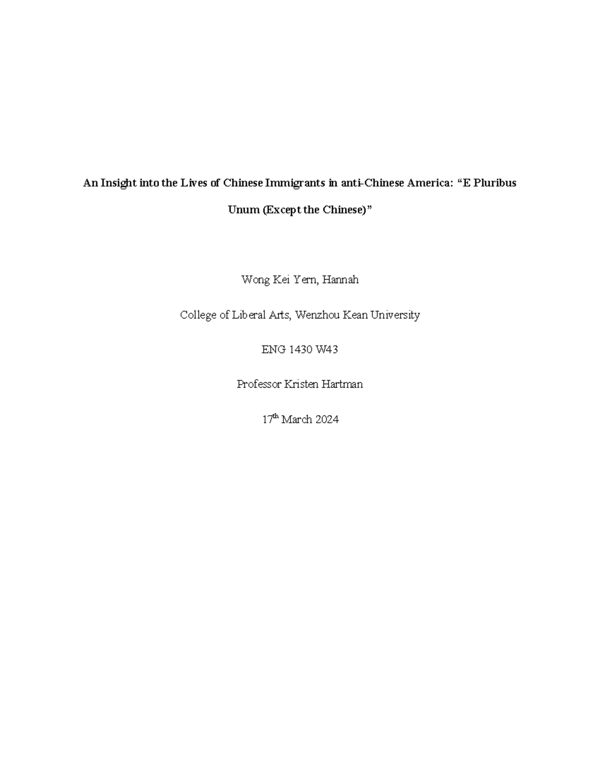 Document 8-2 - homework - An Insight into the Lives of Chinese ...