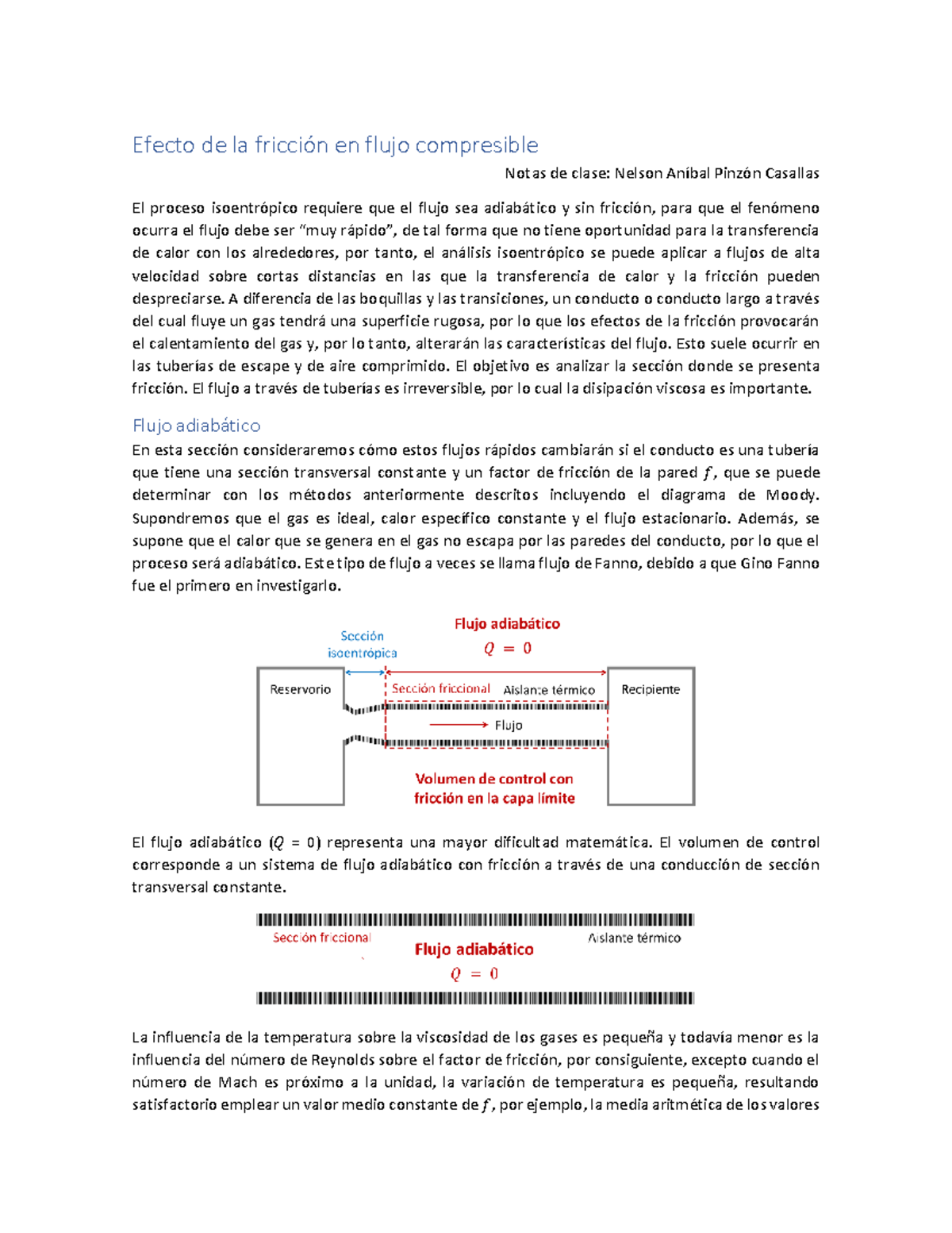 4 5. Efecto de la fricción en flujo compresible - Efecto de la fricción ...