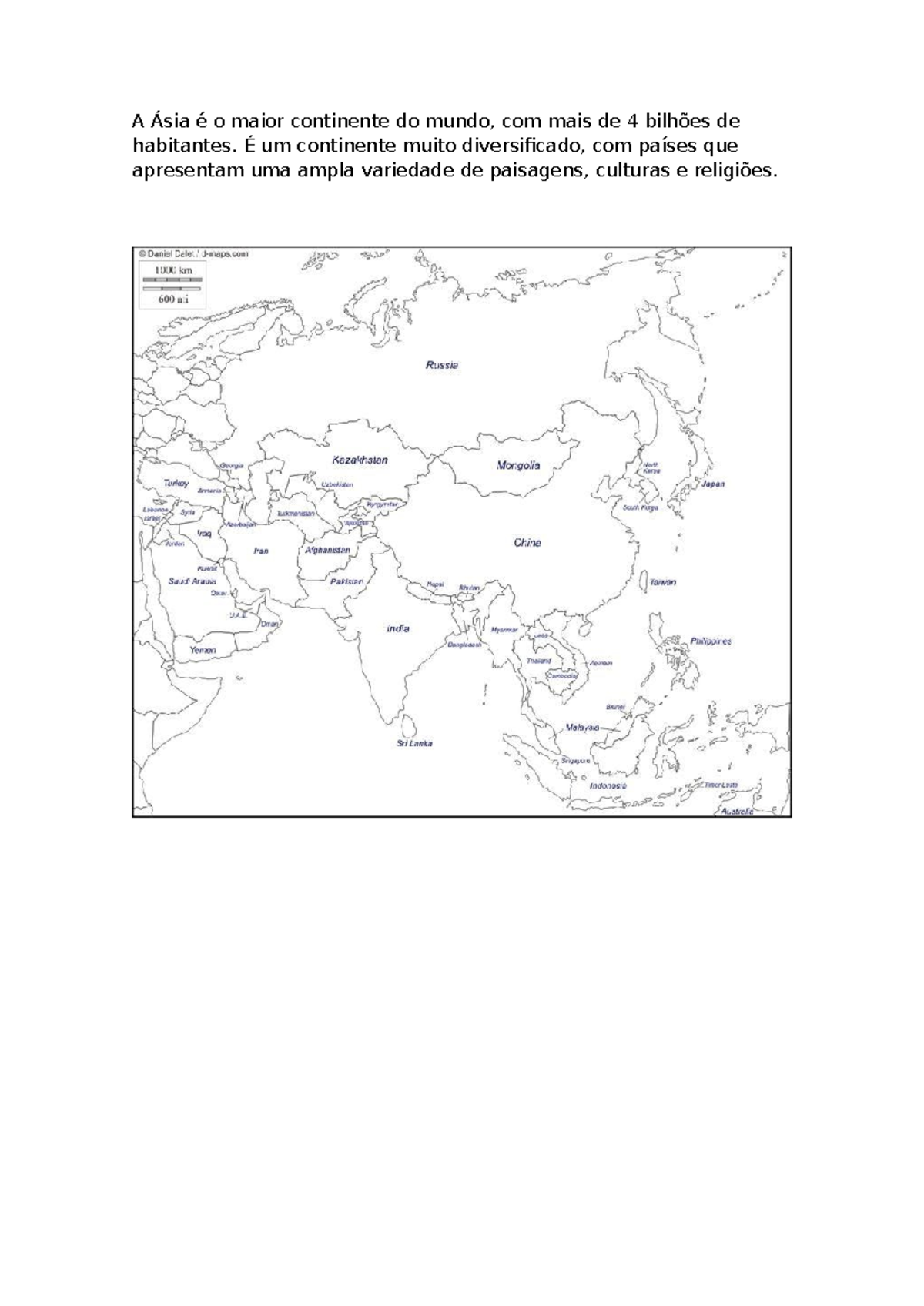A Ásia é o maior continente do mundo - METODOLOGIA DA PESQUISA ...
