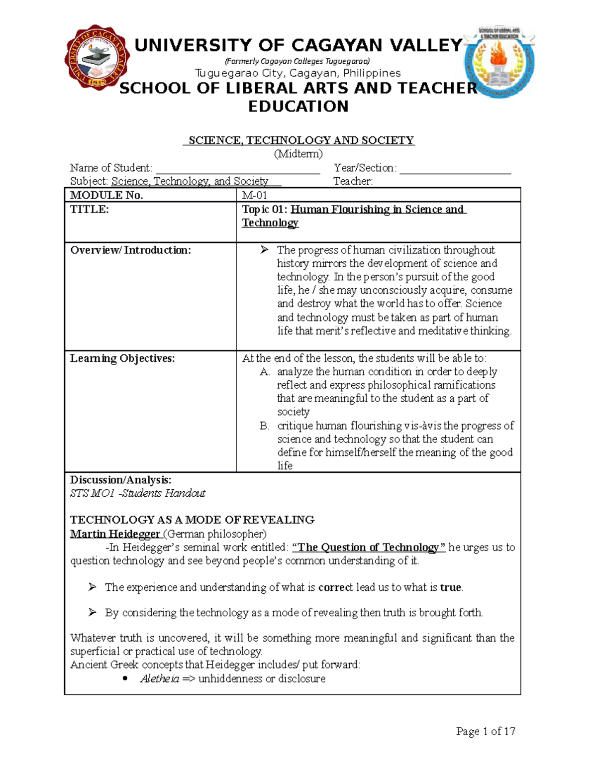 MIDTERM MODULES - (Formerly Cagayan Colleges Tuguegarao) Tuguegarao City, Cagayan, Philippines ...