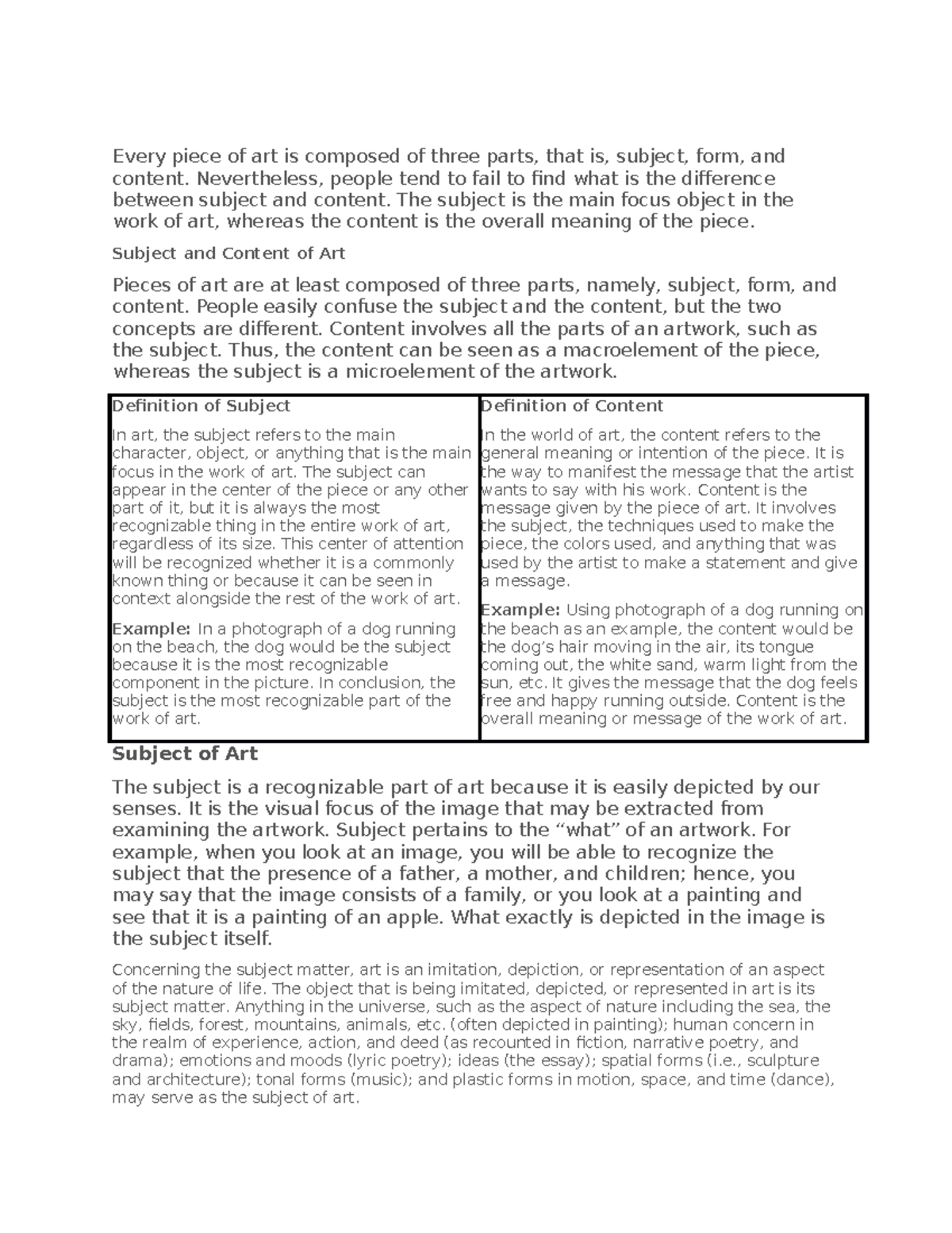 Art Week 3 - Art Appreciation Module Art Appreciation Module Art ...