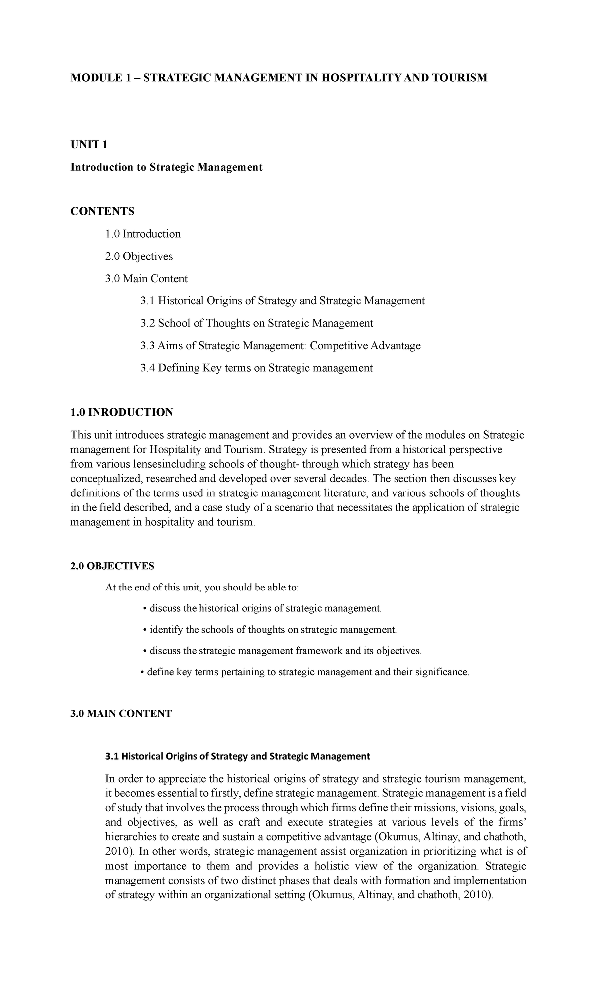 Module-1-Strategic-Management-in-Hospitality-and-Tourism - MODULE 1 ...