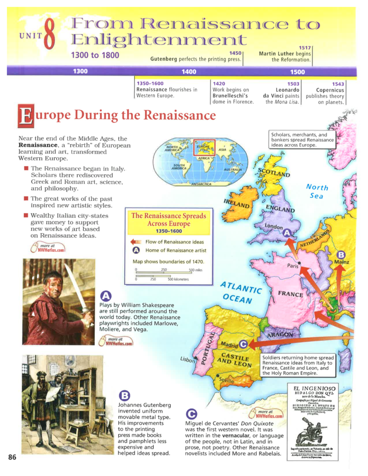 Europe Renaissance Atlas Pages - UNIT 8 From Renaissance to ...