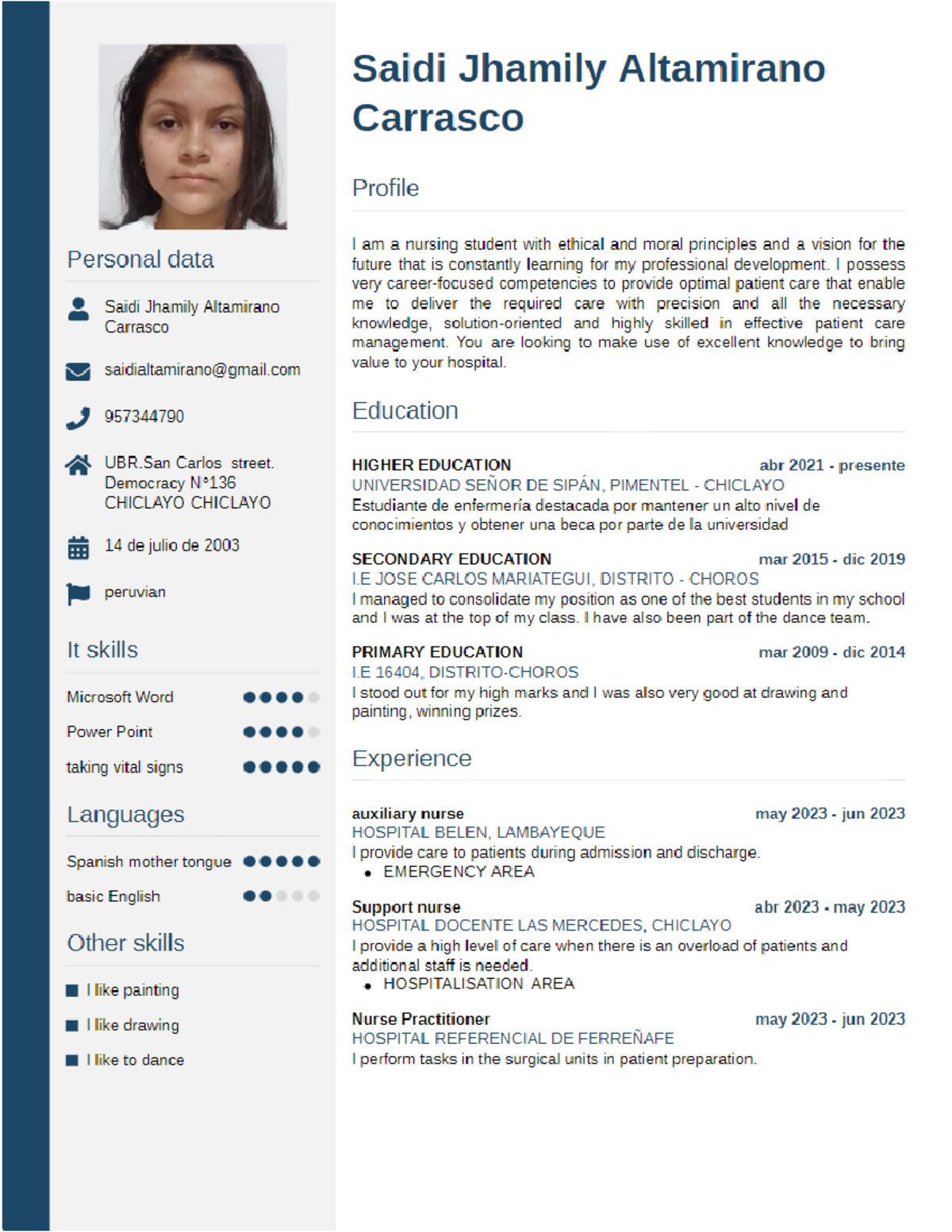 Altamirano Carrasco PA1 I - Ingles - Studocu