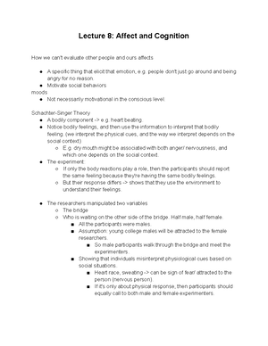 PSYC UN2640: Intro to Social Cognition Columbia UNY Study guide - PSYC ...