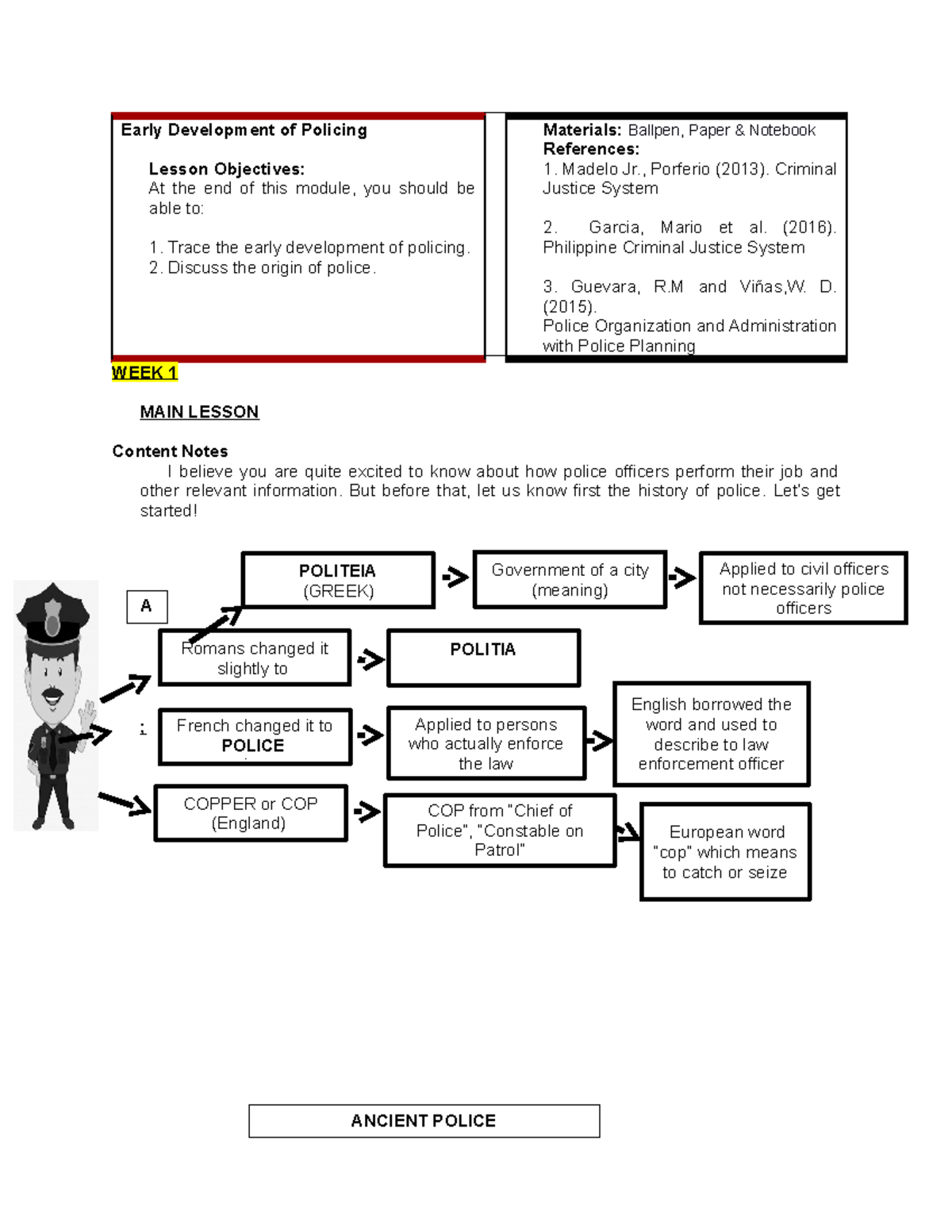WEEK-1-7 - Second year - Early Development of Policing Lesson ...