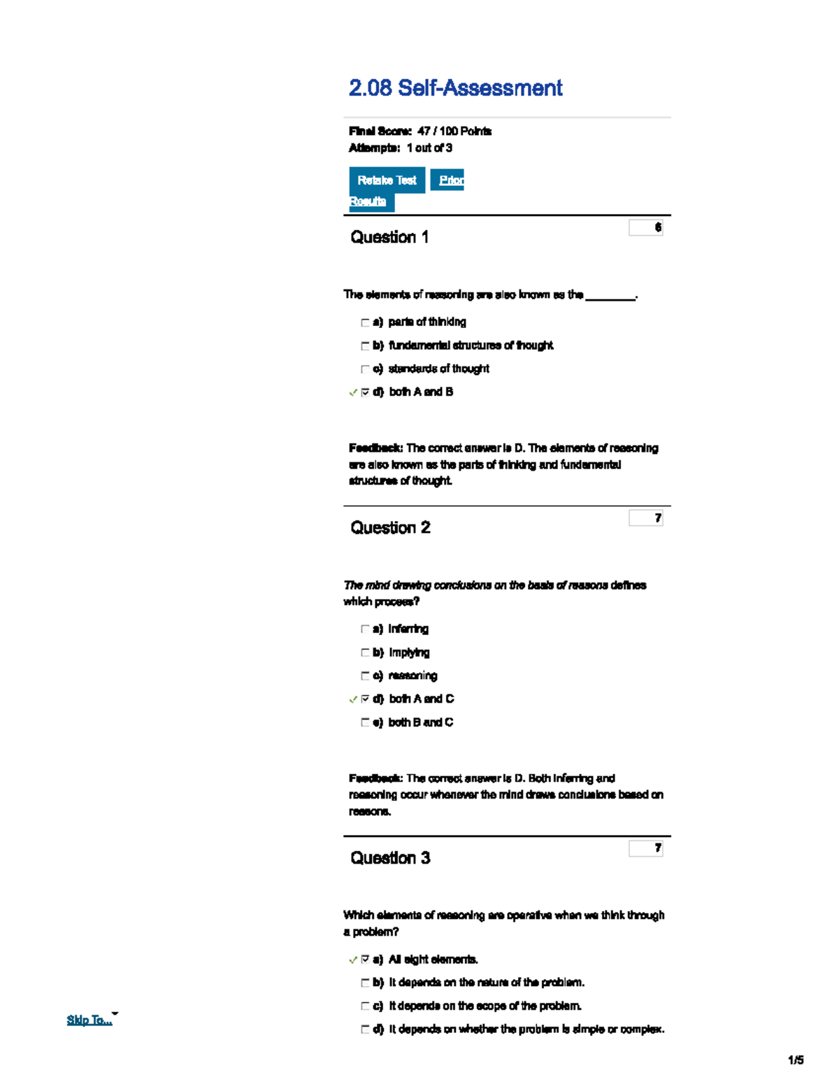 C168 Module 2 - Self - Assessment - C168 - Studocu