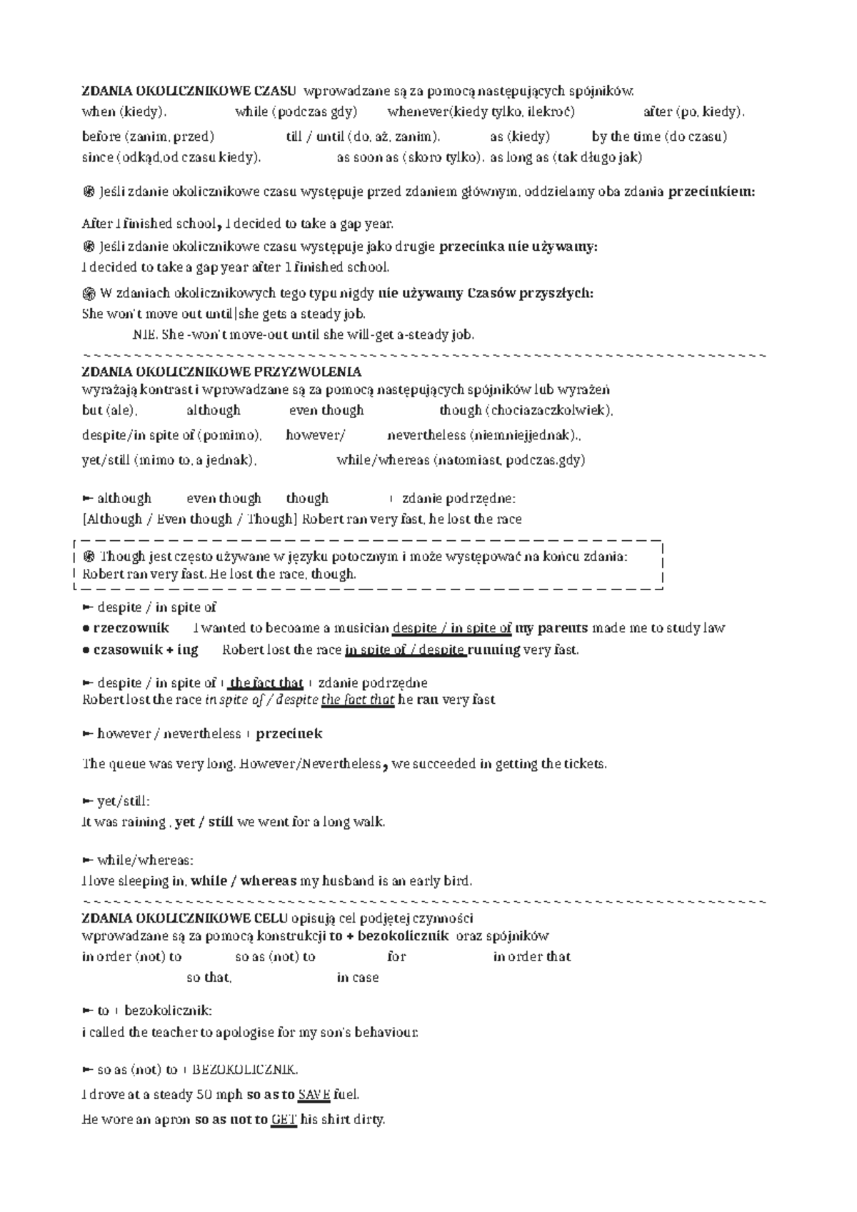 Ang pod 22 - notatki język angielski - ZDANIA OKOLICZNIKOWE CZASU ...