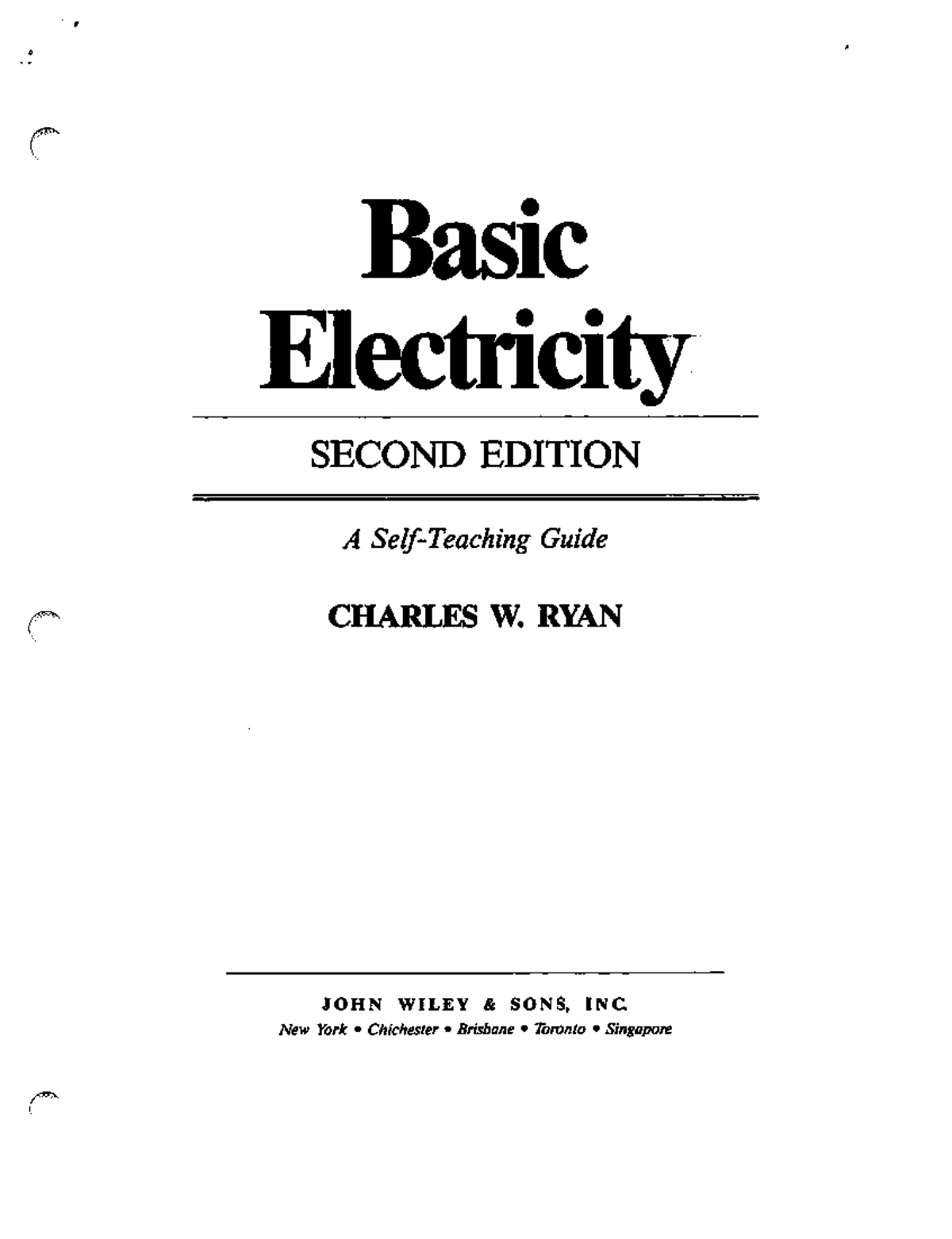 Basic Electricity 2nd Edition for all - Energy Conversion and Rural ...