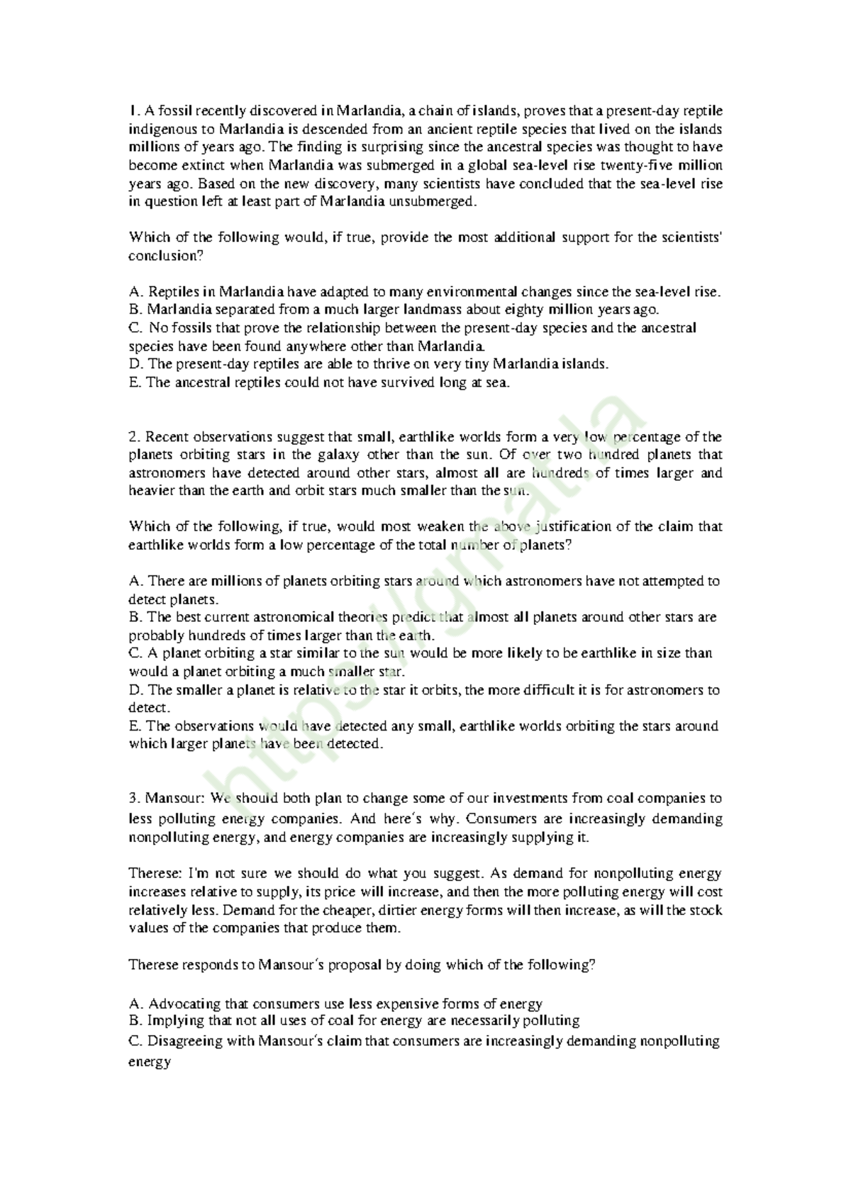 GMAT Advanced Questions 2020-CR - A fossil recently discovered in ...