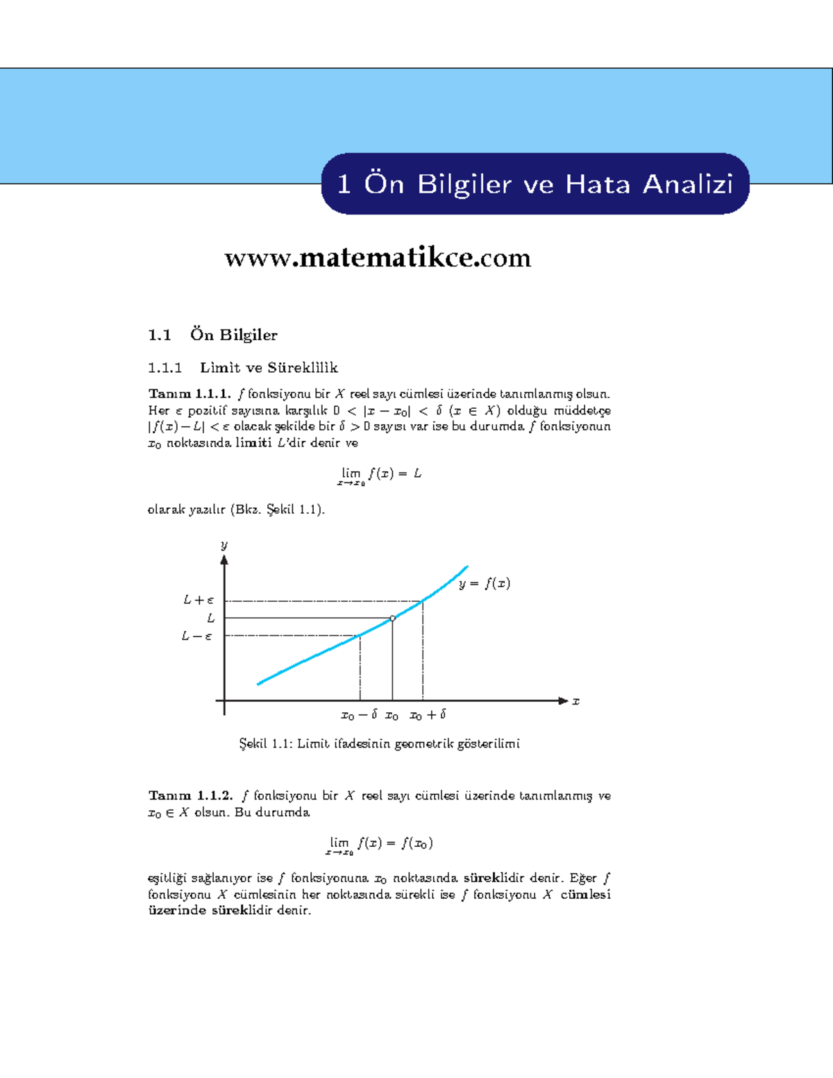 1 hafta - as a lecturee note u can use it - 1 Ön Bilgiler ve Hata ...