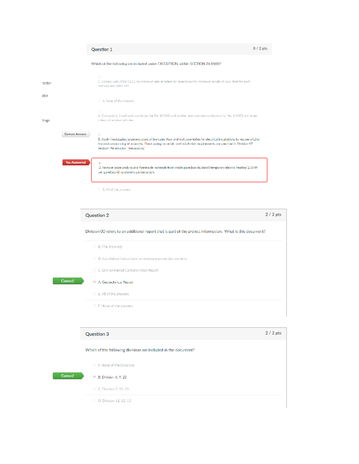 Reading Technical Spec- Quiz Cost Estimation - CVEN 5233 - Studocu
