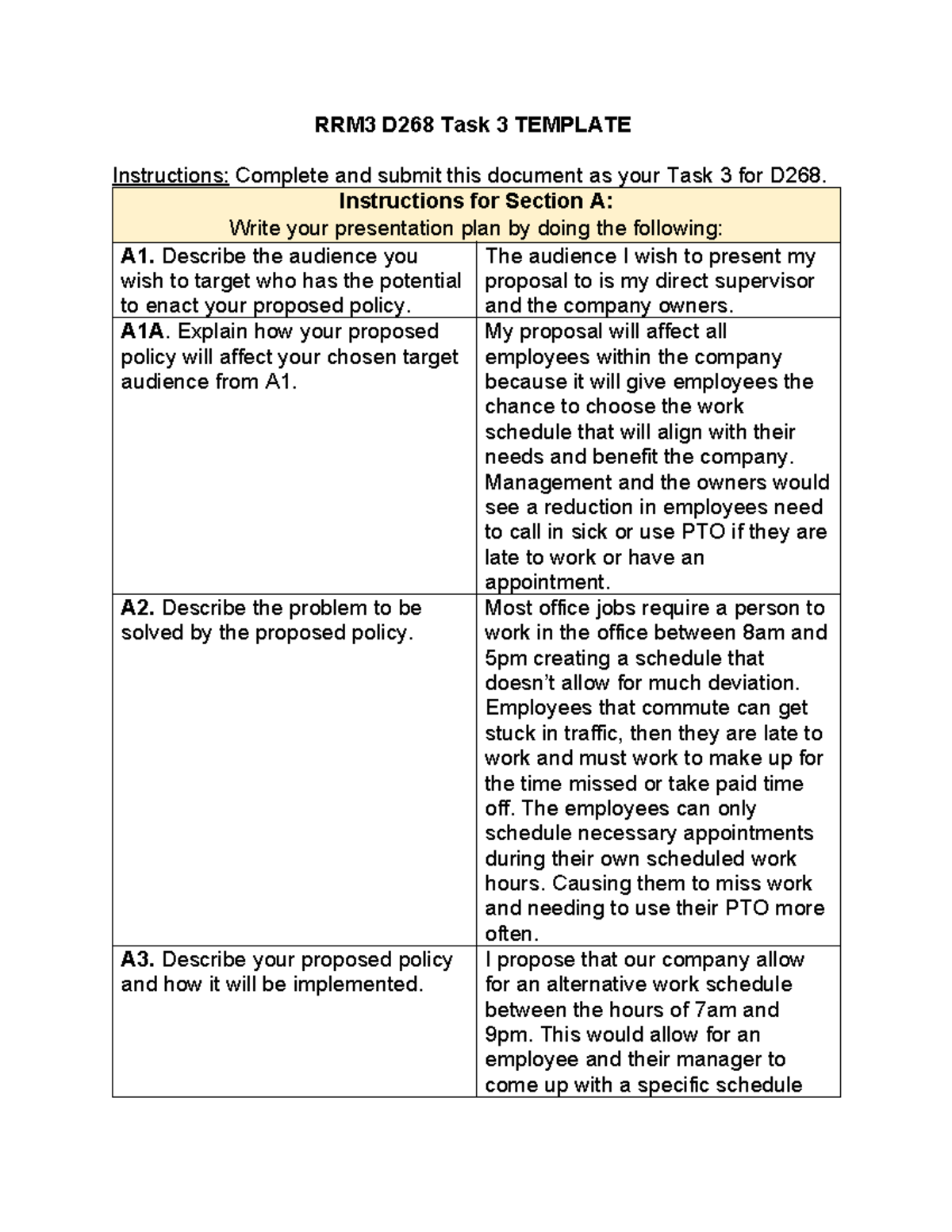 RRM3 D268 Task 3 - PASSED - RRM3 D268 Task 3 TEMPLATE Instructions ...