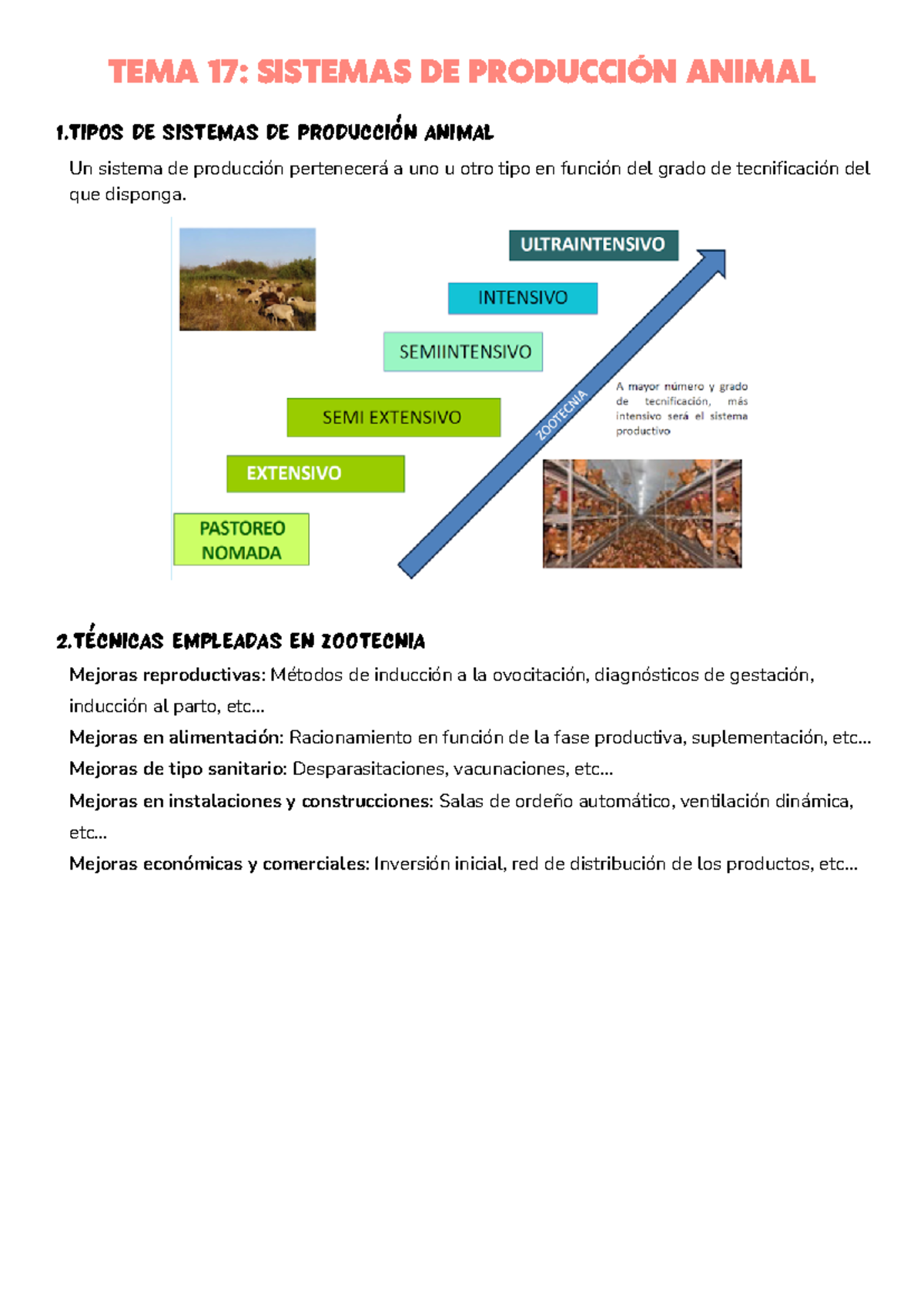 TEMA 17 Sistemas DE Producción Animal - TEMA 17: SISTEMAS DE PRODUCCIÓN ...