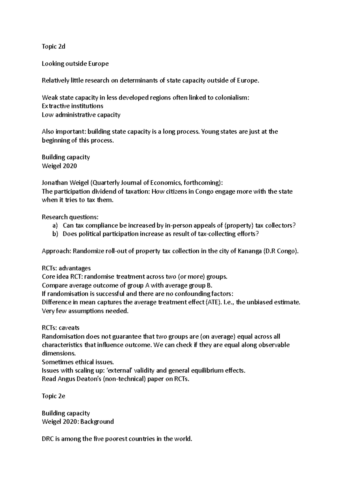 Topic 2d,e+f - Dr Andrew Pickering - Topic 2d Looking outside Europe ...
