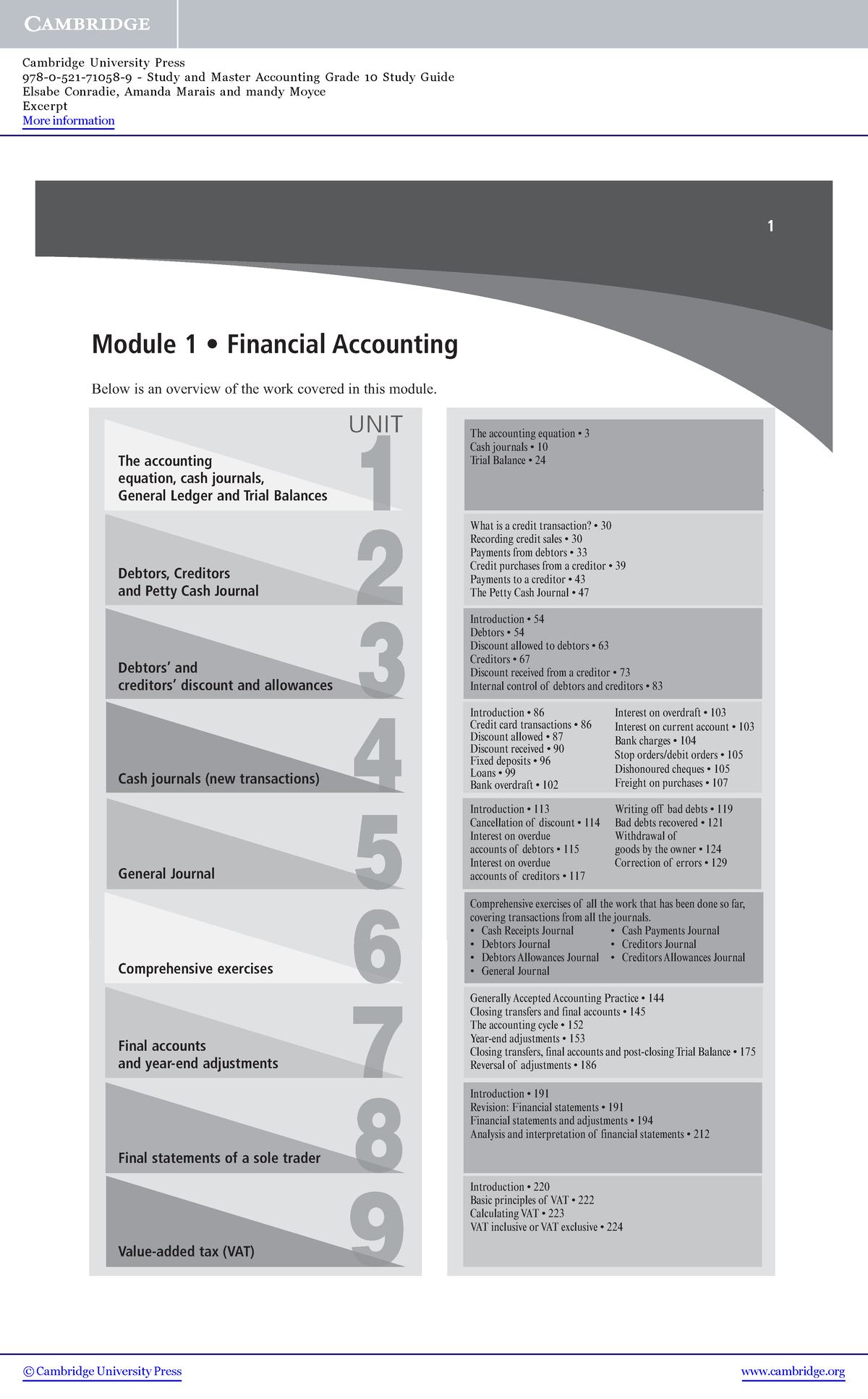 9780521710589 excerpt - UNIT 1 Module 1 • Financial Accounting Below is ...
