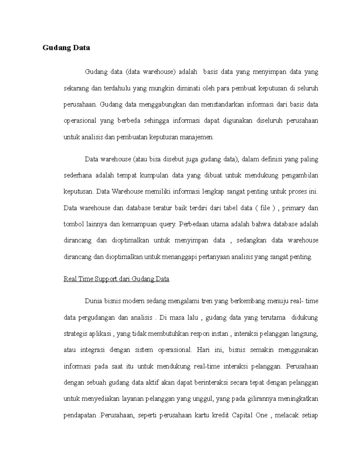 Sistem Informasi Manajemen - Gudang Data Gudang data (data warehouse ...