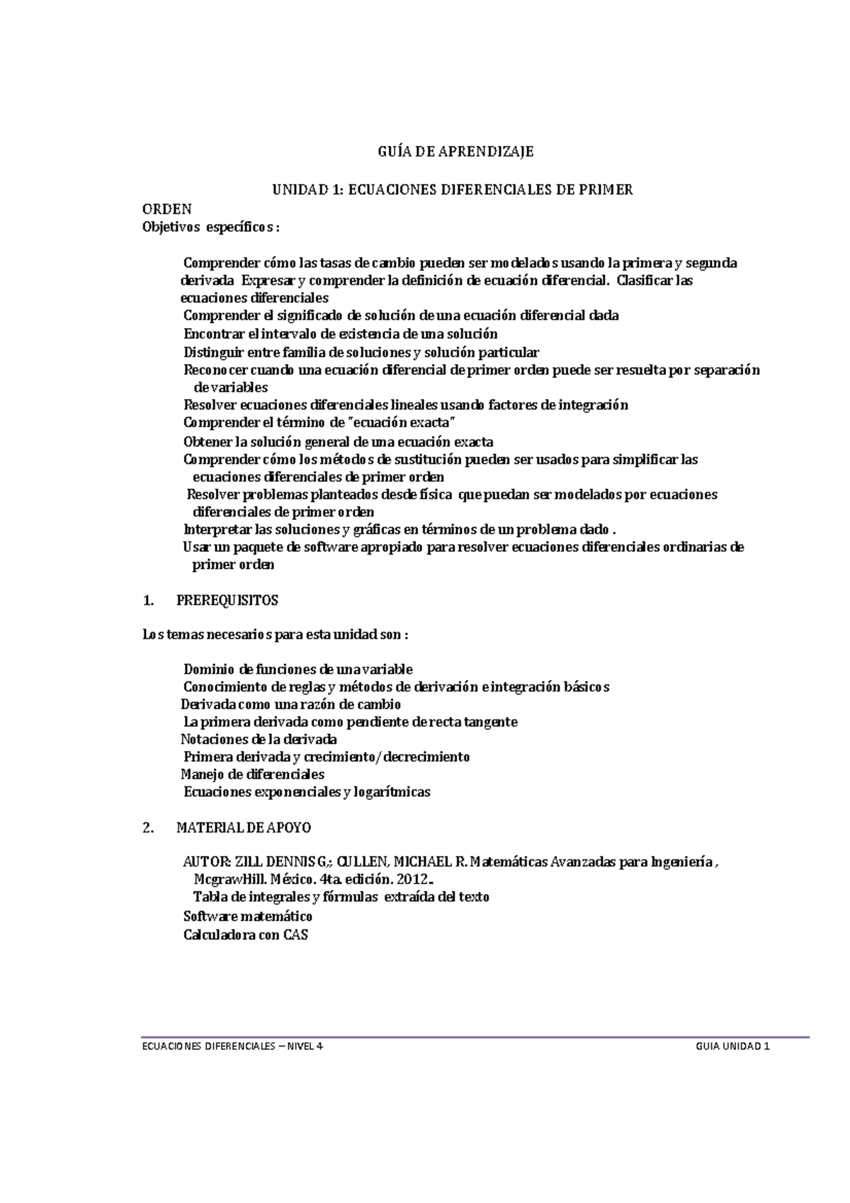 Guia Unidad 1EDO-P55 - Warning: TT: undefined function: 32 Warning: TT: undefined function: 32 ...