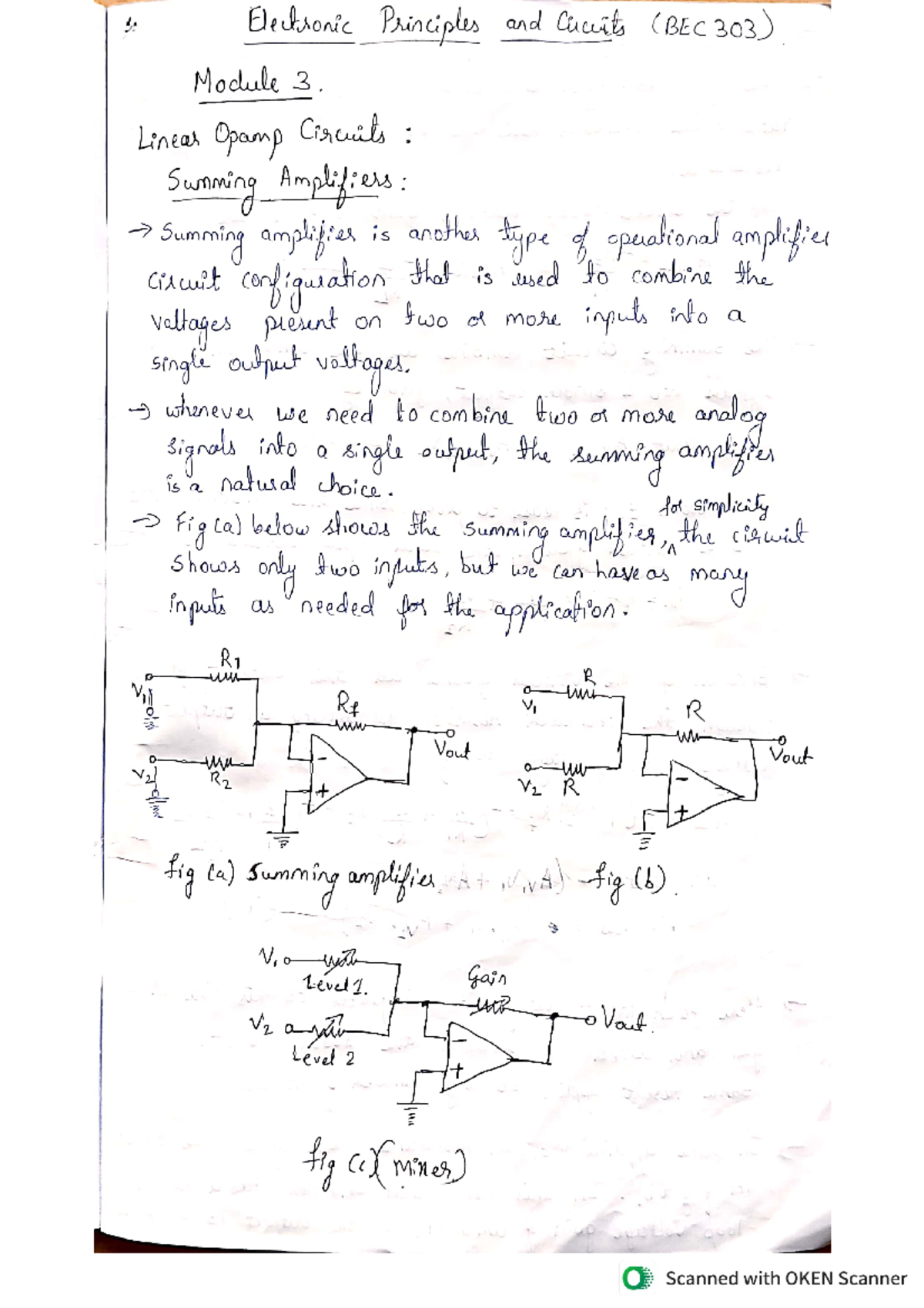ECP Notes Linear Opamp Circuits - de Electronic Principles and Circuits ...
