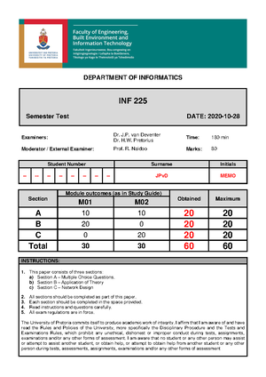 INF 225 Activity 2 Instructions and Memo - 1 INF 225 Activity 2 Simple ...