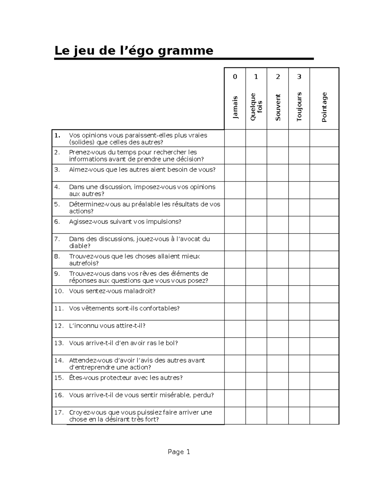 Lanalyse transactionnelle et Histograme complet - Le jeu de l’égo ...