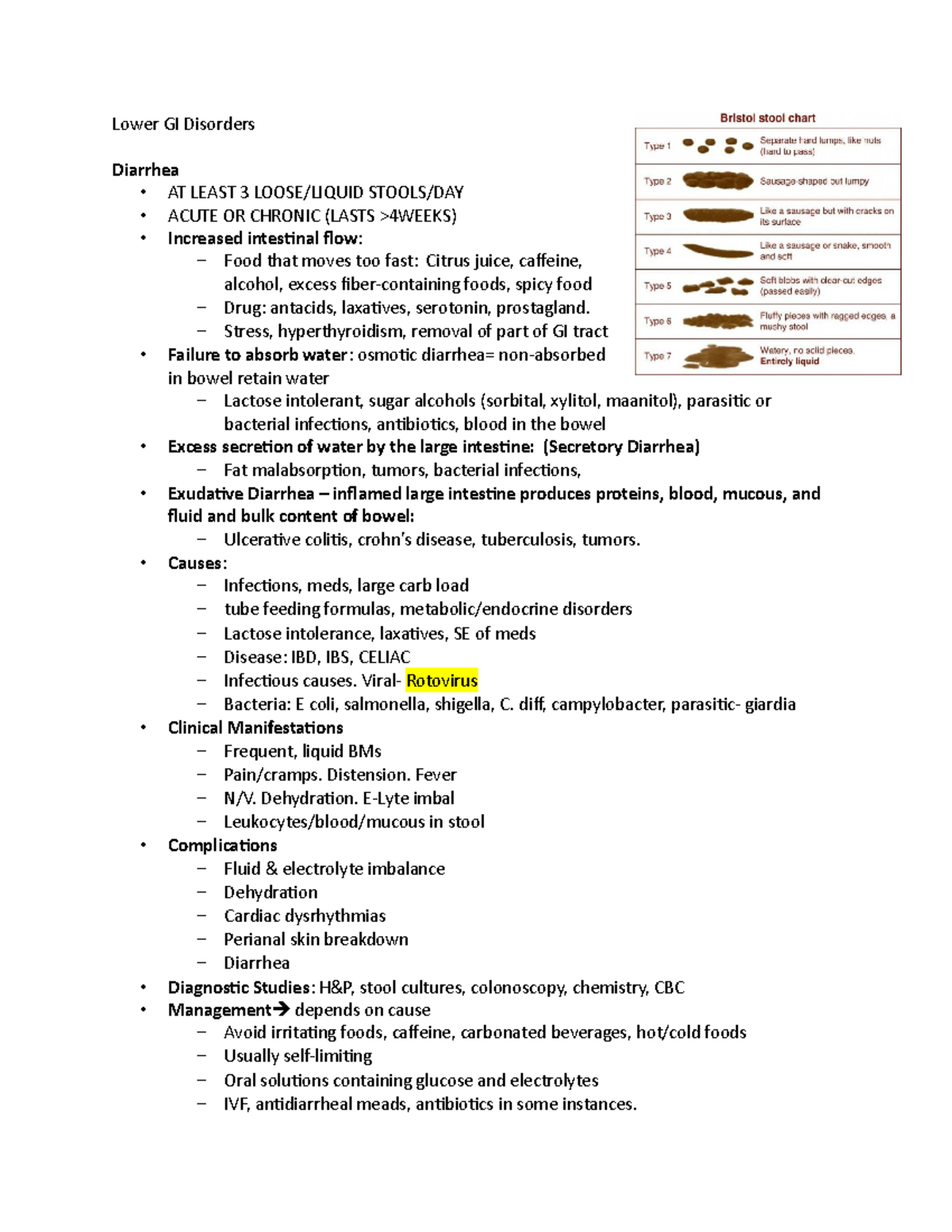 Lower GI Disorders Part 1 - Lower GI Disorders Diarrhea - AT LEAST 3 ...