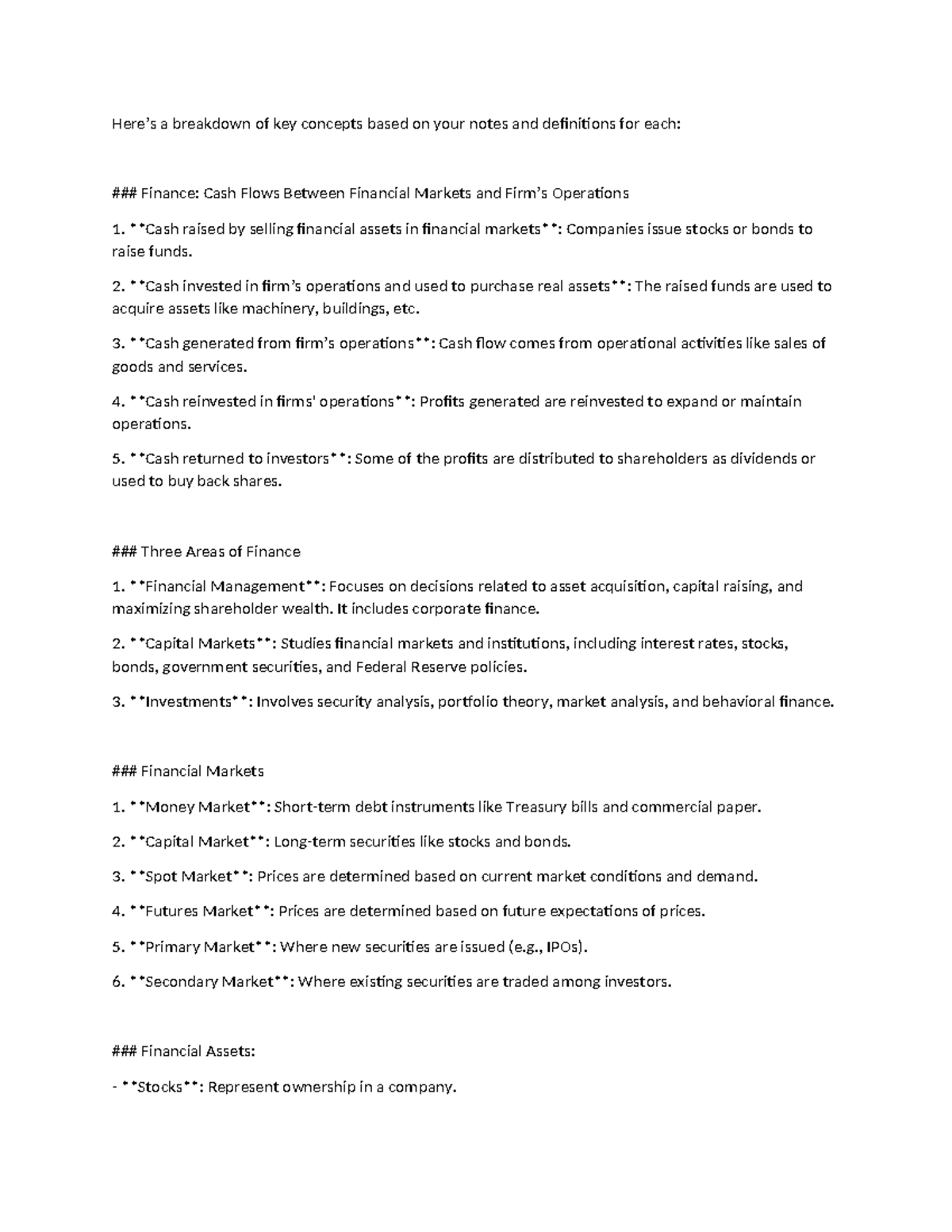 Ch1 - Notes - Here’s a breakdown of key concepts based on your notes ...