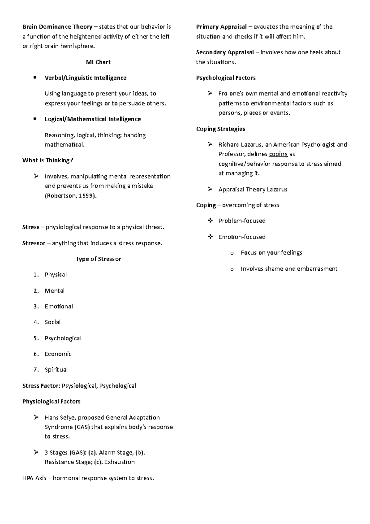 Brain Dominance Theory - Notes Per Dev - Brain Dominance Theory ...