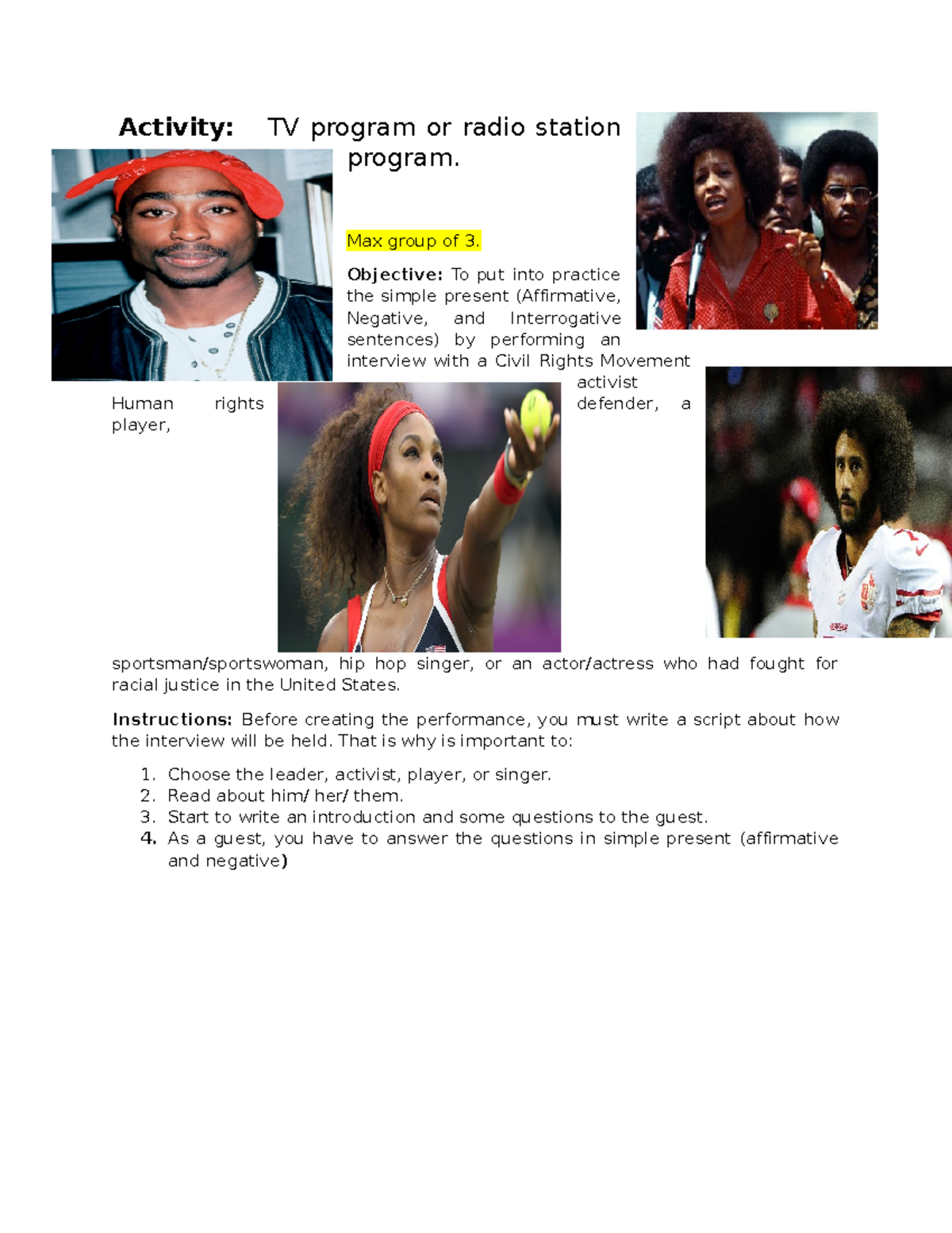 Activity TV OR Radio Program - Activity: TV program or radio station ...