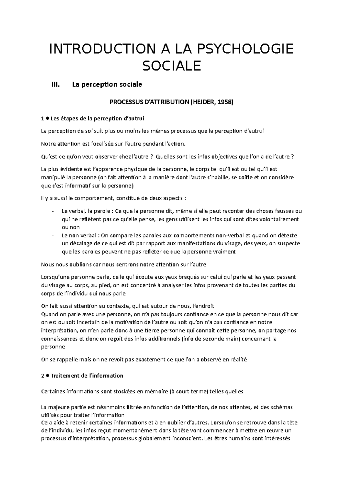 3. La perception sociale - INTRODUCTION A LA PSYCHOLOGIE SOCIALE III ...