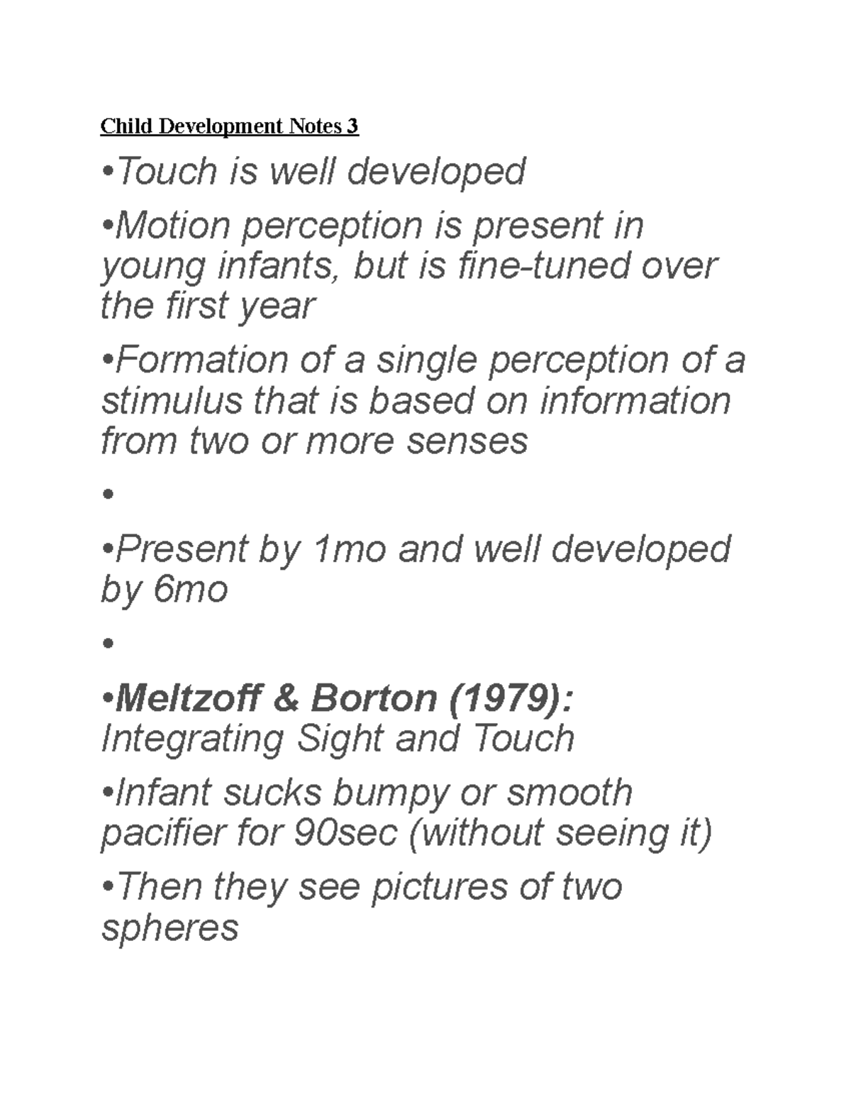 Child Development Notes 3 - Studocu