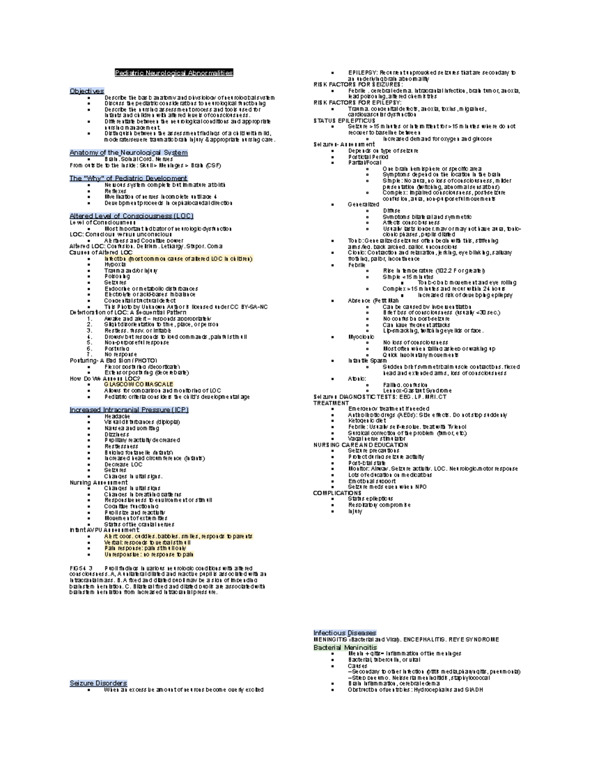 Neurological Conditions PPT - Pediatric Neurological Abnormalities ...