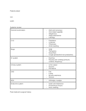 Case write up paediatric two - UNIVERSITY OF KUALA LUMPUR ROYAL COLLEGE ...