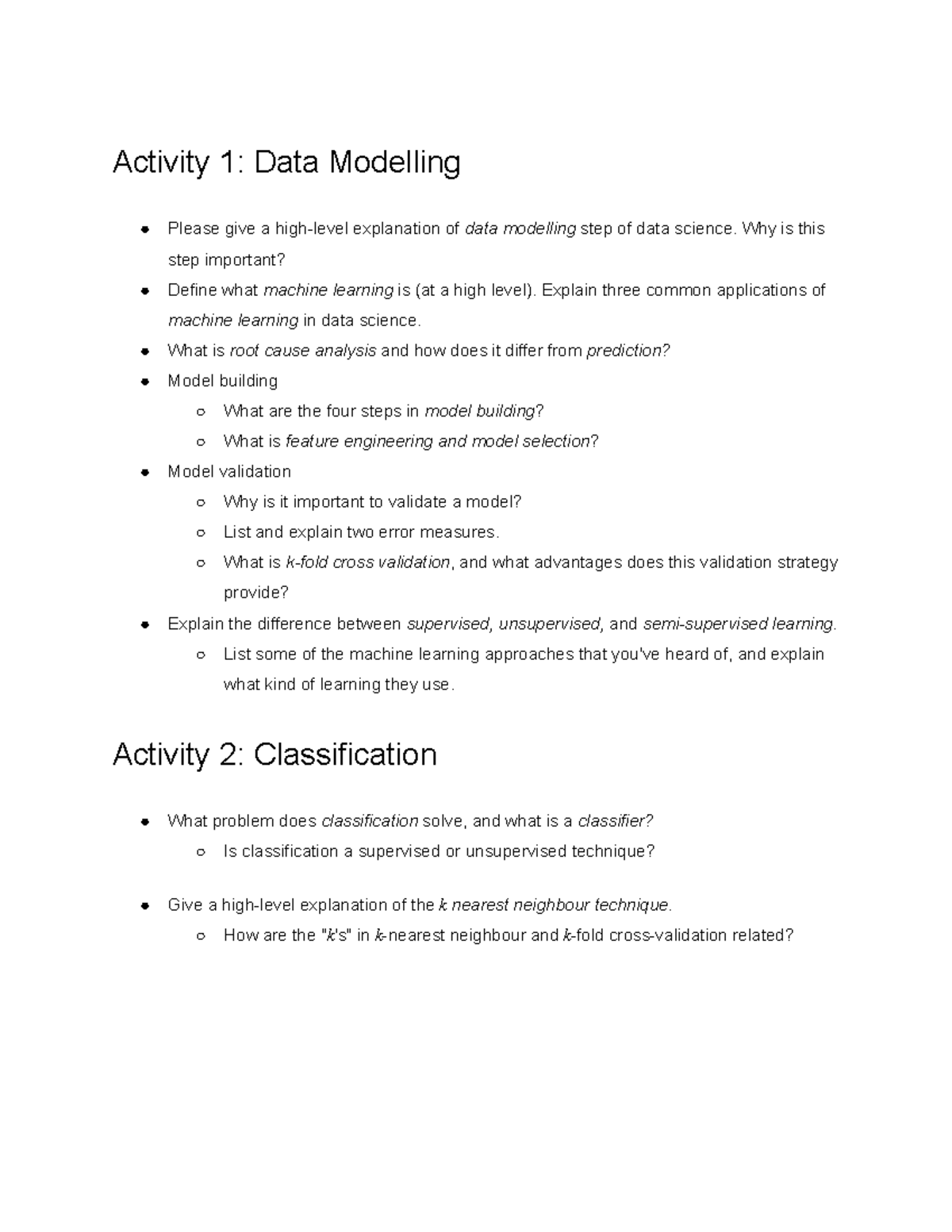 Lab Sheet 04 2023 - fdasf - Activity 1 : Data Modelling Please give a ...