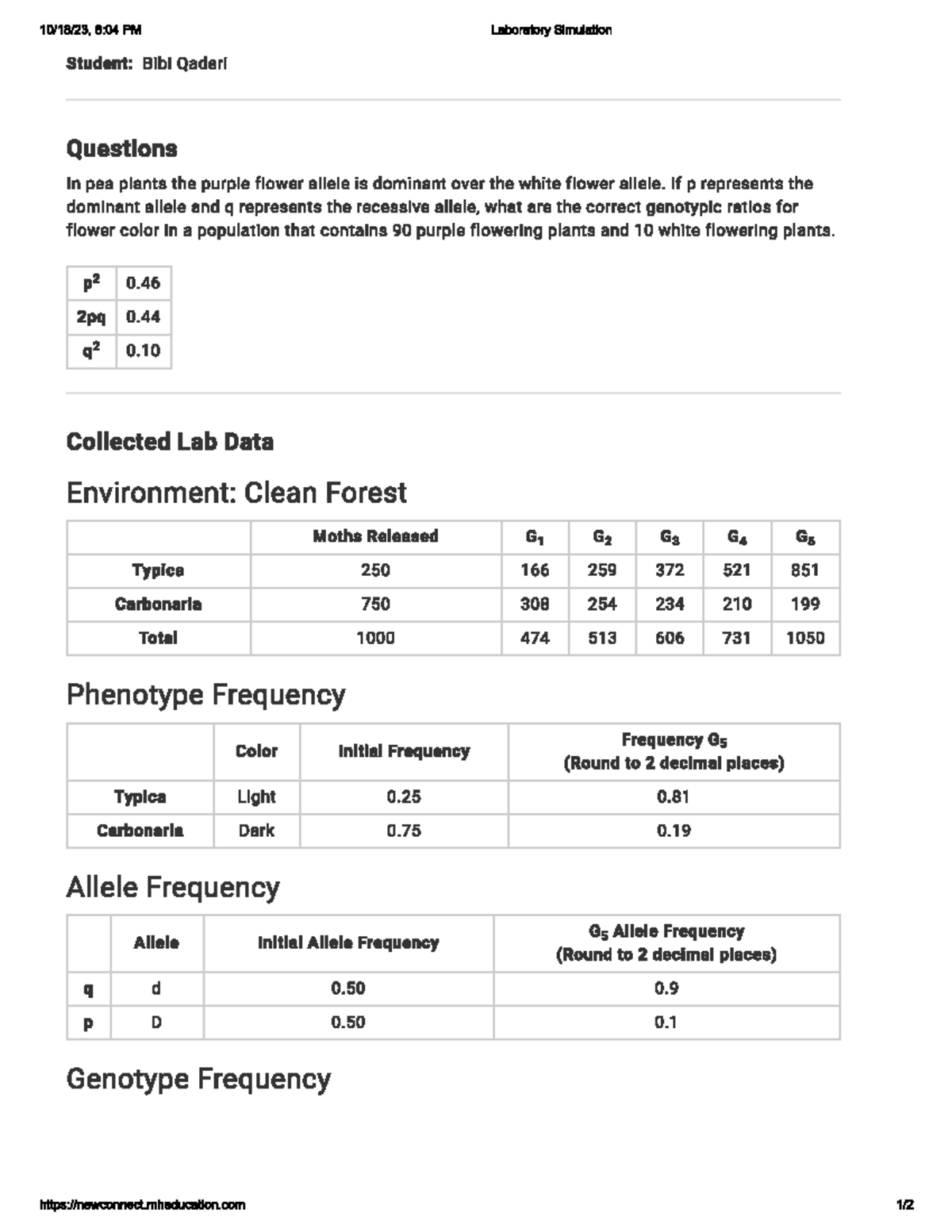 Natural selection in insects - bsc2011 - Studocu